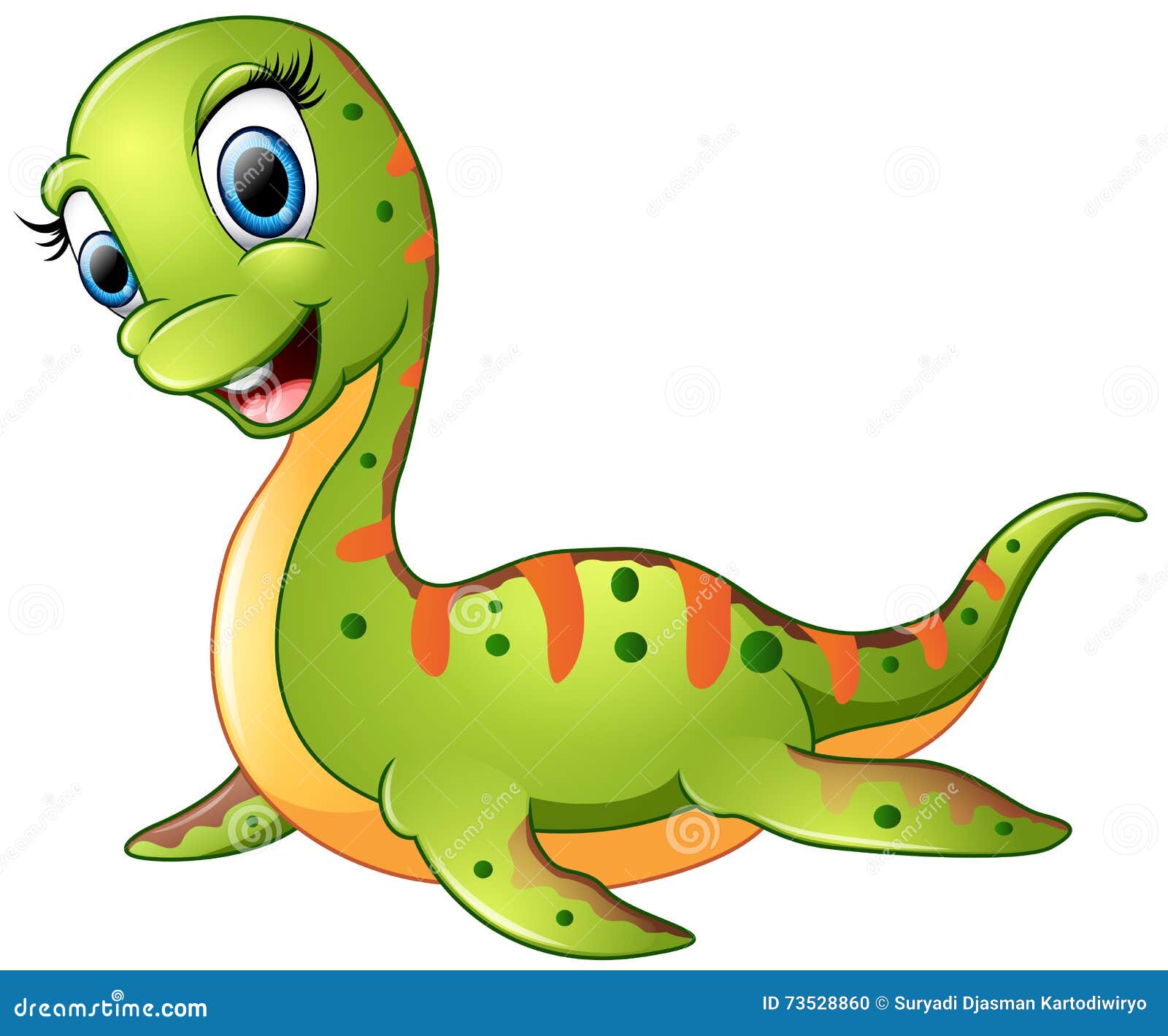 Cute plesiosaurus cartoon stock vector. Illustration of fantasy - 73528860
