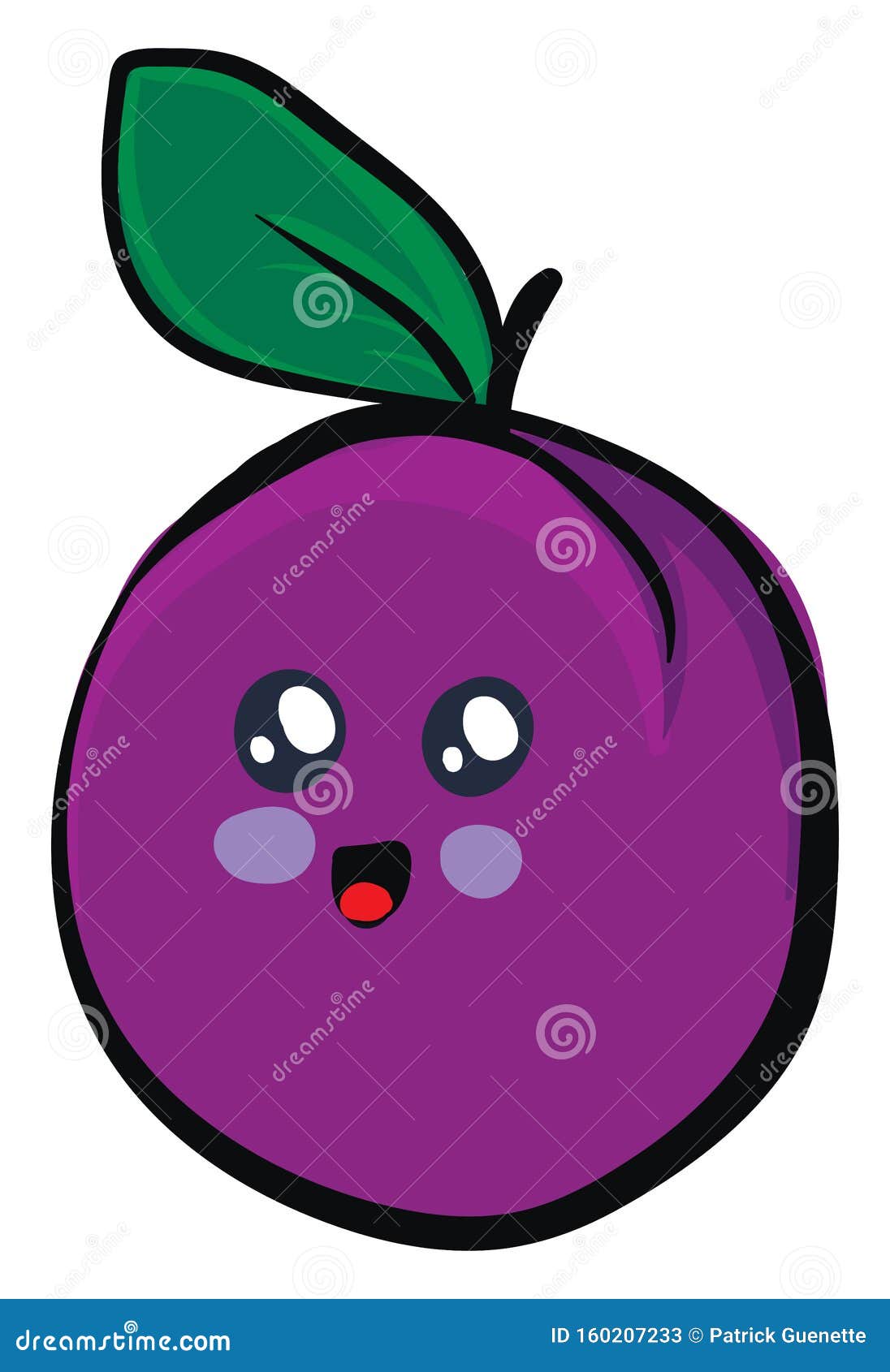 Cute Plum, Illustration, Vector Stock Vector - Illustration of design ...