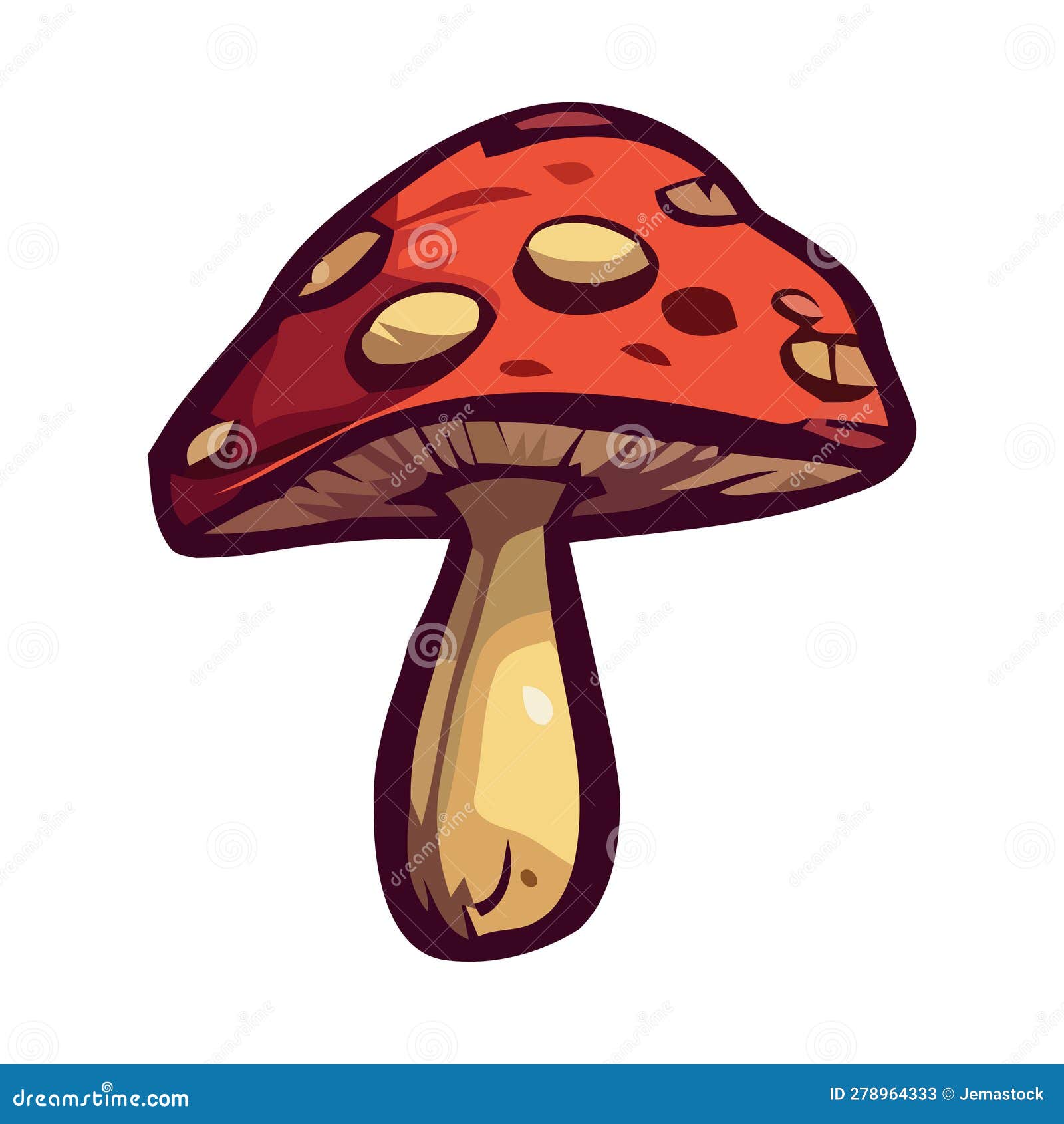 Cute Poisonous Lionfish Cartoon Vector Illustration Motif Set. Hand ...