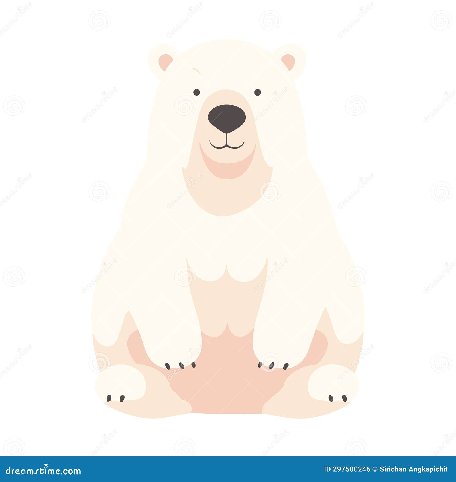 Cute Polar Bear Illustration Stock Photo - Illustration of icon, wild ...