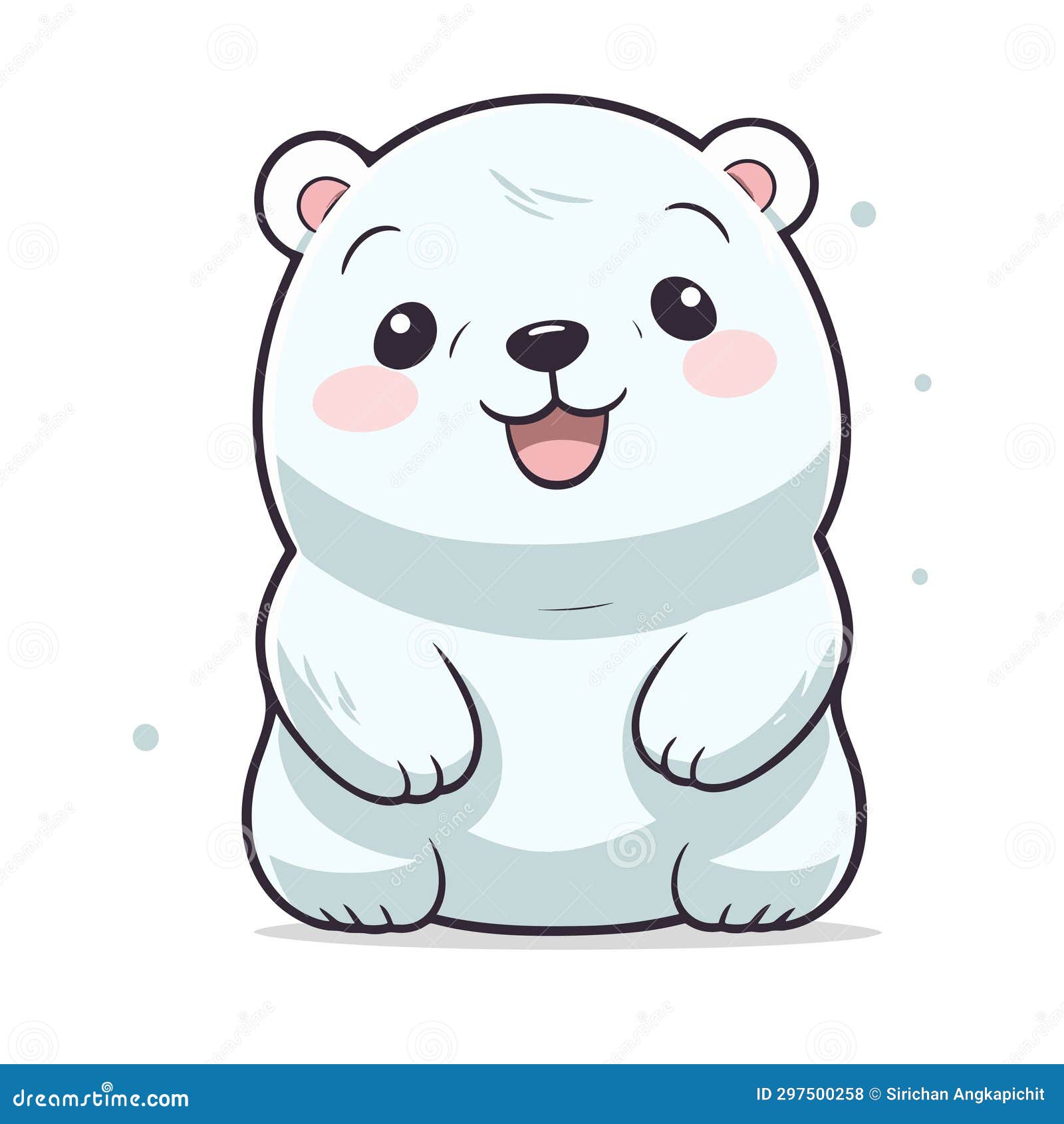 Cute Polar Bear Illustration Stock Photo - Illustration of arctic ...
