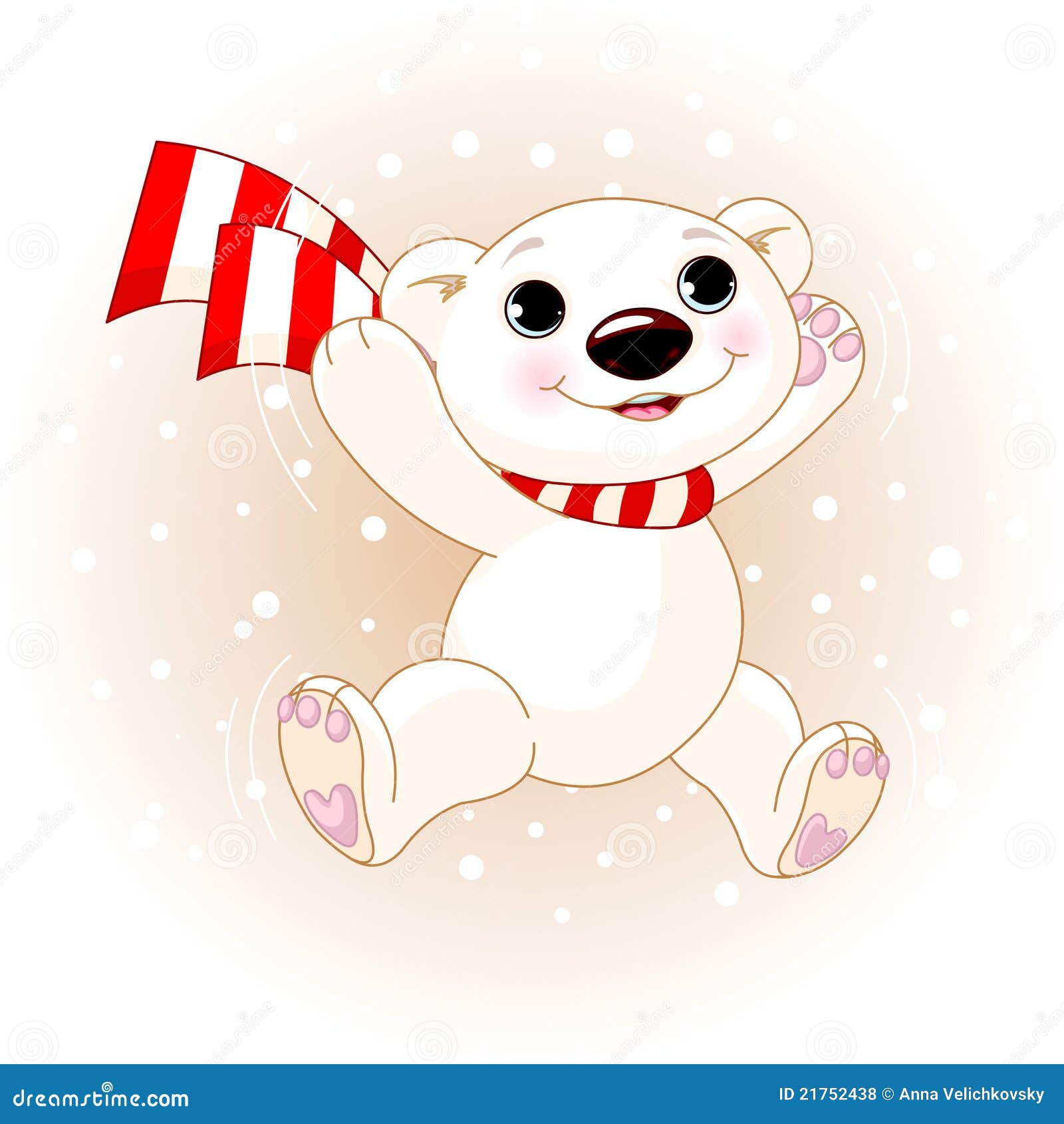 Cute Polar Bear Portrait, Vector Clipart, Funny Animal Illustration ...