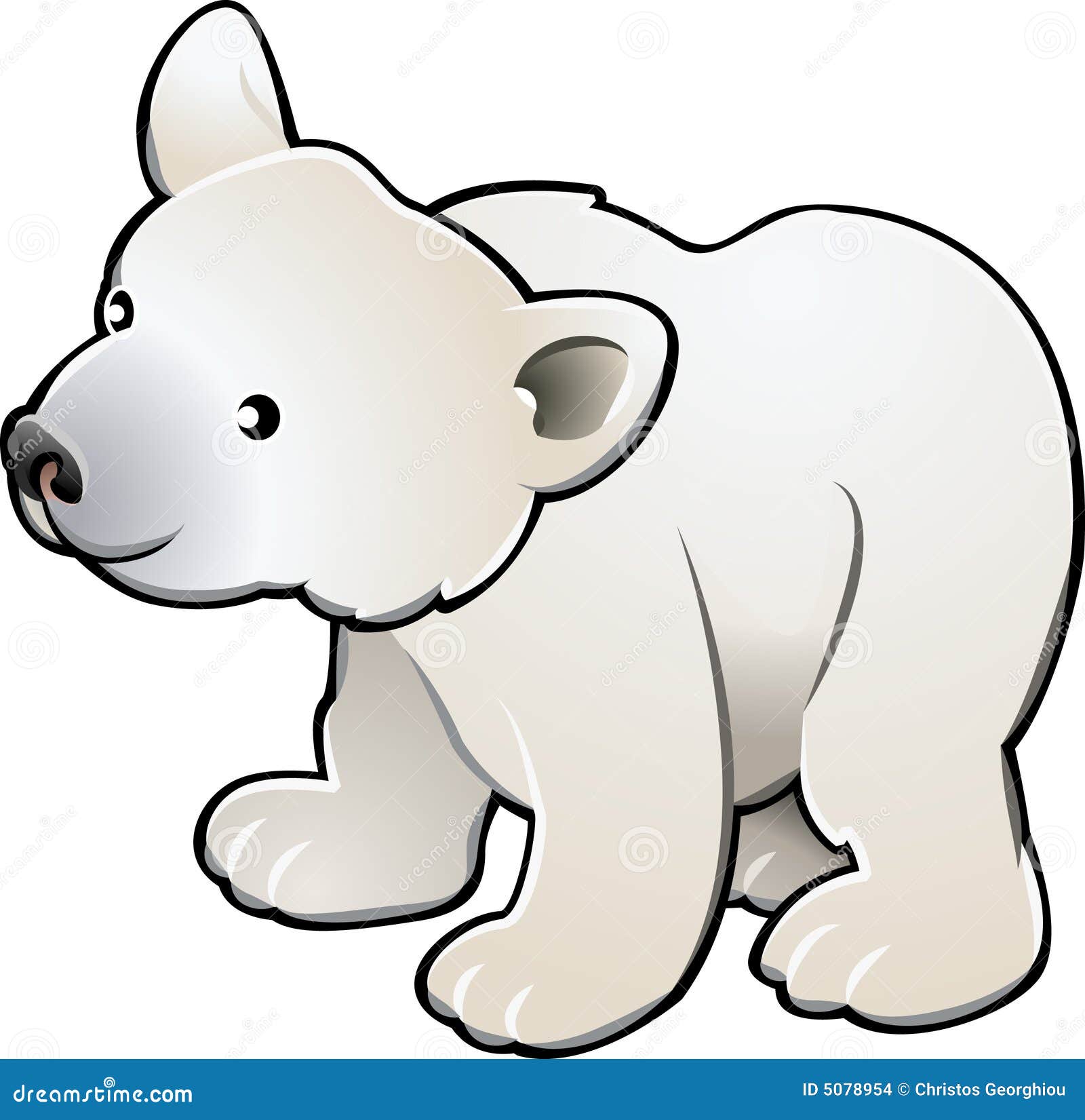 Cute Polar Bear Cartoon Vector Illustration | CartoonDealer.com #52217672