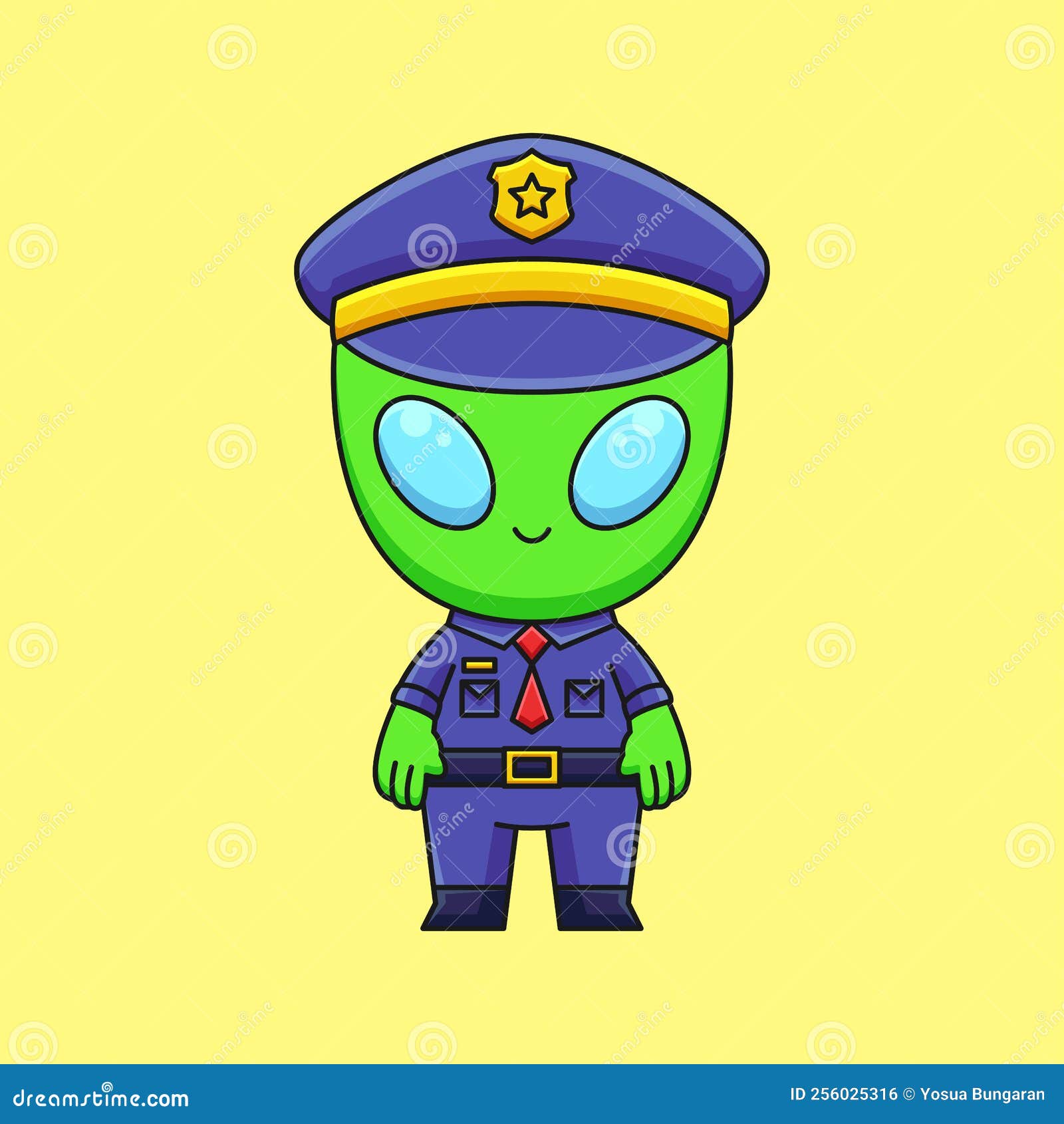 Cute Police Alien Cartoon Doodle Hand Drawn Concept Vector Kawaii Icon ... Cute Police Alien Cartoon Doodle Hand Drawn Concept Vector Kawaii Icon ...