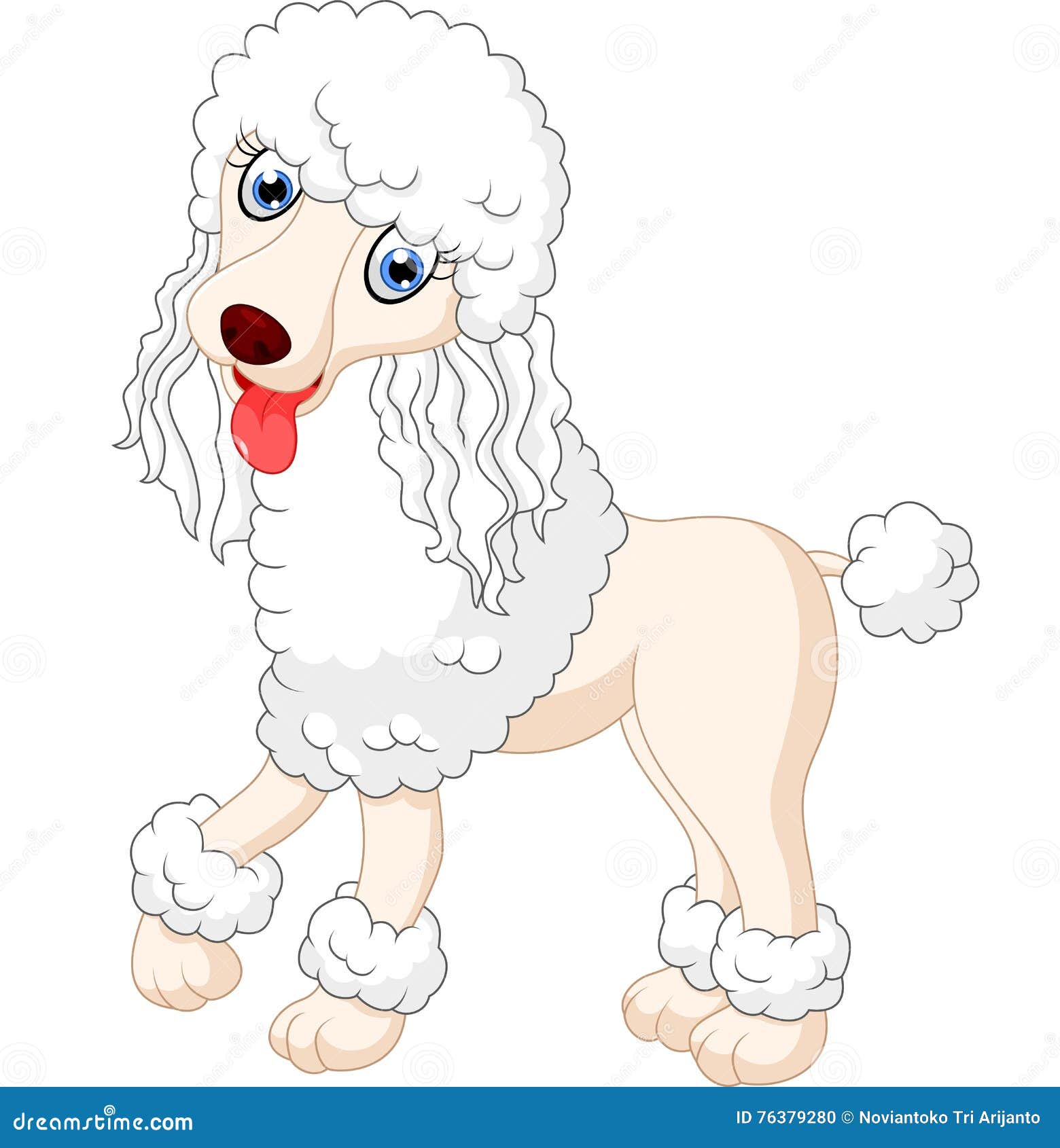 Cute Poodle Cartoon Vector Illustration | CartoonDealer.com #39820906