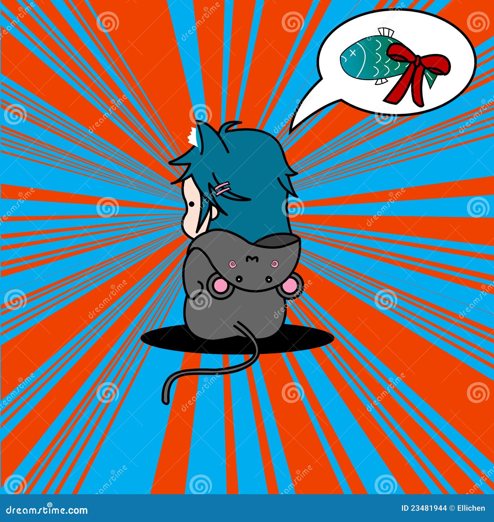 Cute pop art doodle stock illustration. Illustration of small - 23481944