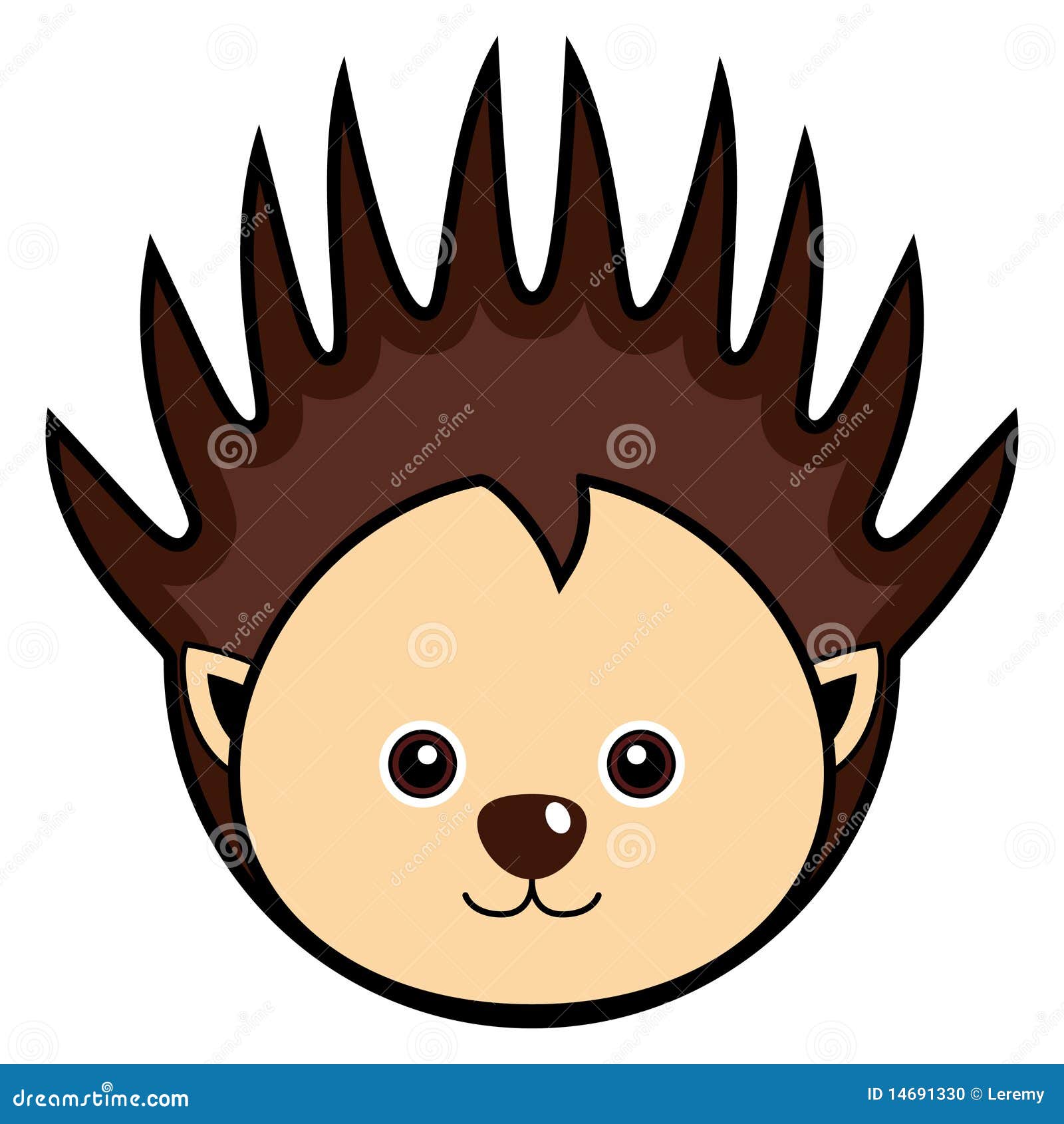 Cute Porcupine Vector stock vector. Illustration of white - 14691330