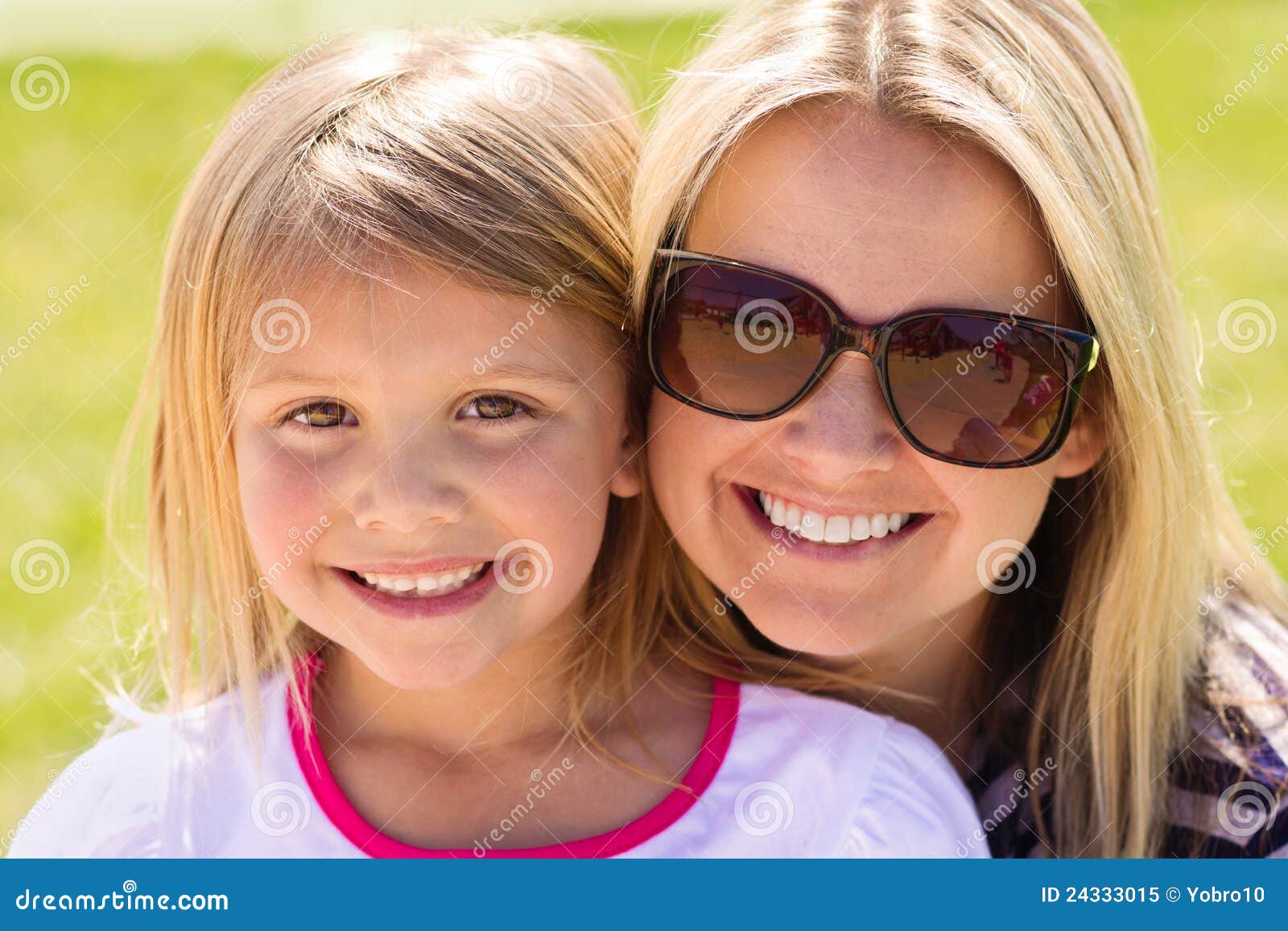 Cute Portrait of a Mother and Her Daughter Stock Image - Image of ...