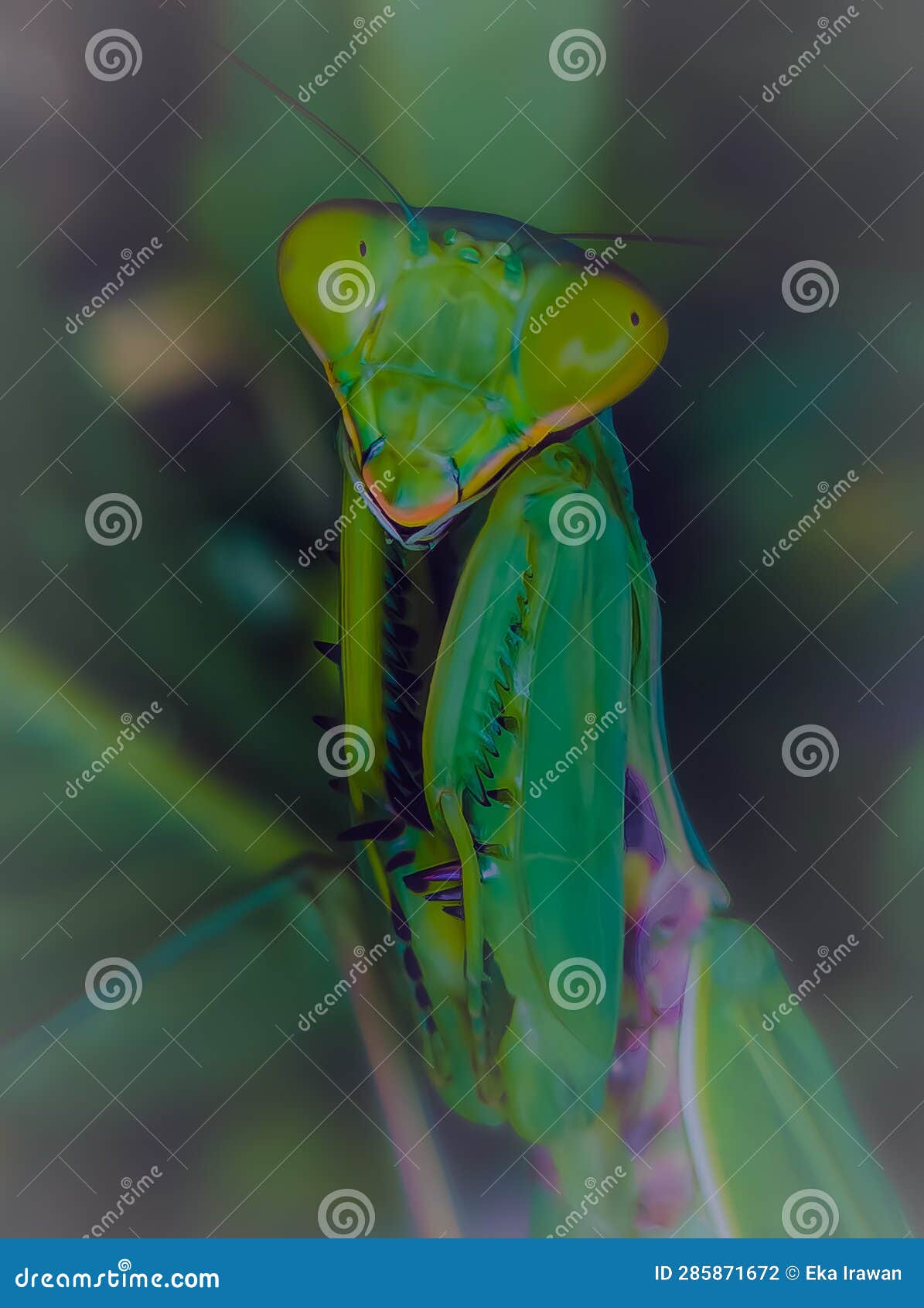 Cute Portrait of Praying Mantis Stock Photo - Image of portrait ...