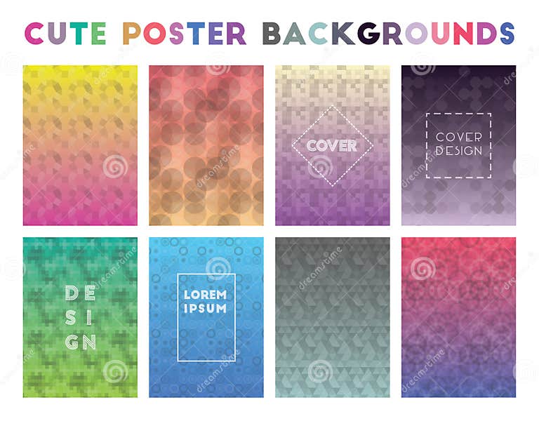 Cute Poster Backgrounds. stock vector. Illustration of annual - 141064467
