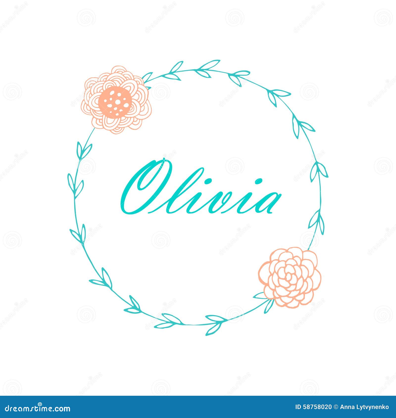 Cute Poster with Hand Paint Elements Stock Vector - Illustration of ...