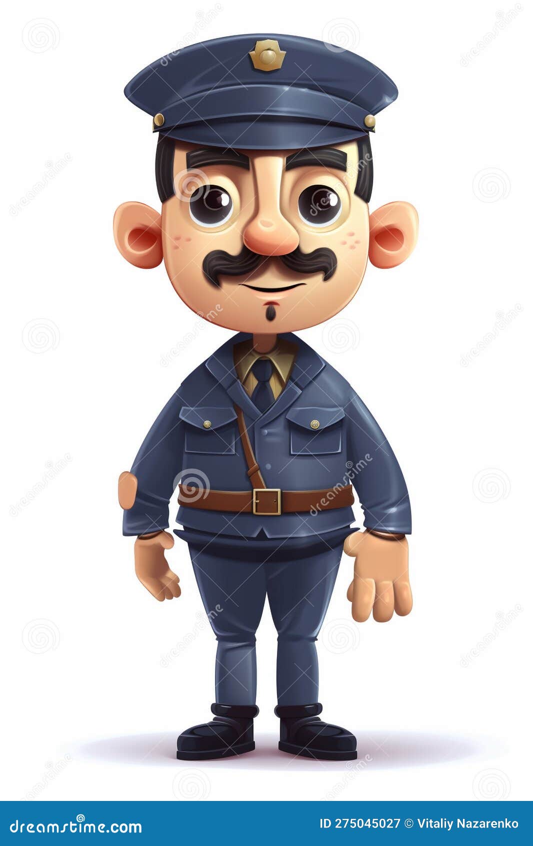 Cute Postman Mascot Character With Happy Face Vector Cartoon Icon ...