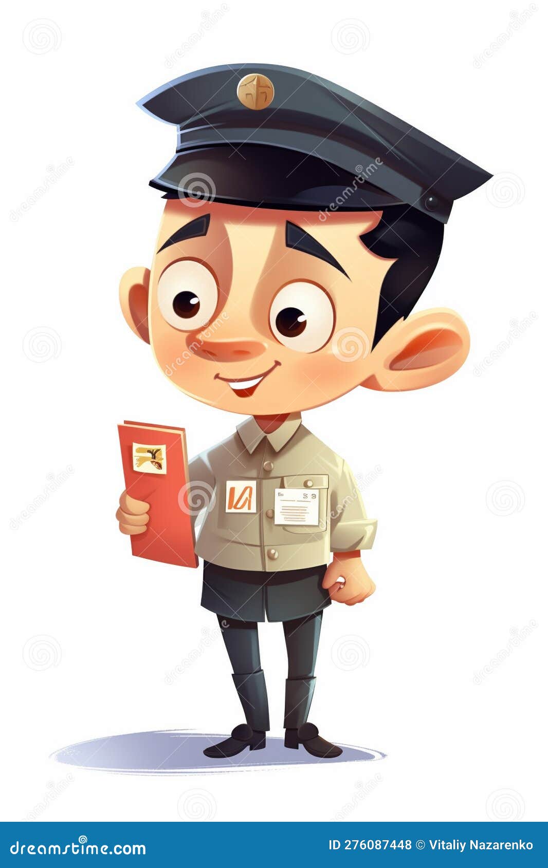 Cute Postman Avatar Ai Generated Stock Illustration Illustration Of Style Simple 276087448