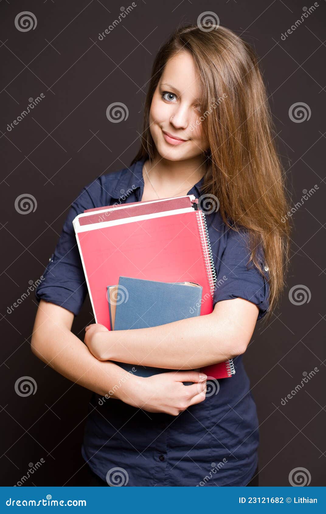 Cute Pretty Smiling Young Student. Stock Photo - Image of fashionable ...