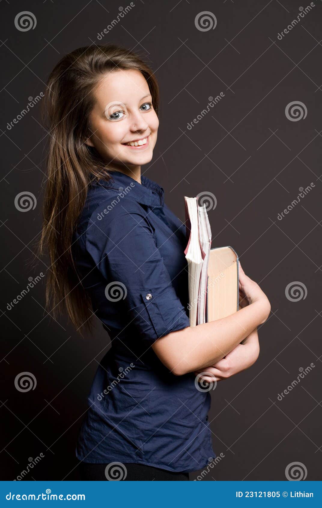 Cute Pretty Smiling Young Student. Stock Image - Image of looking ...