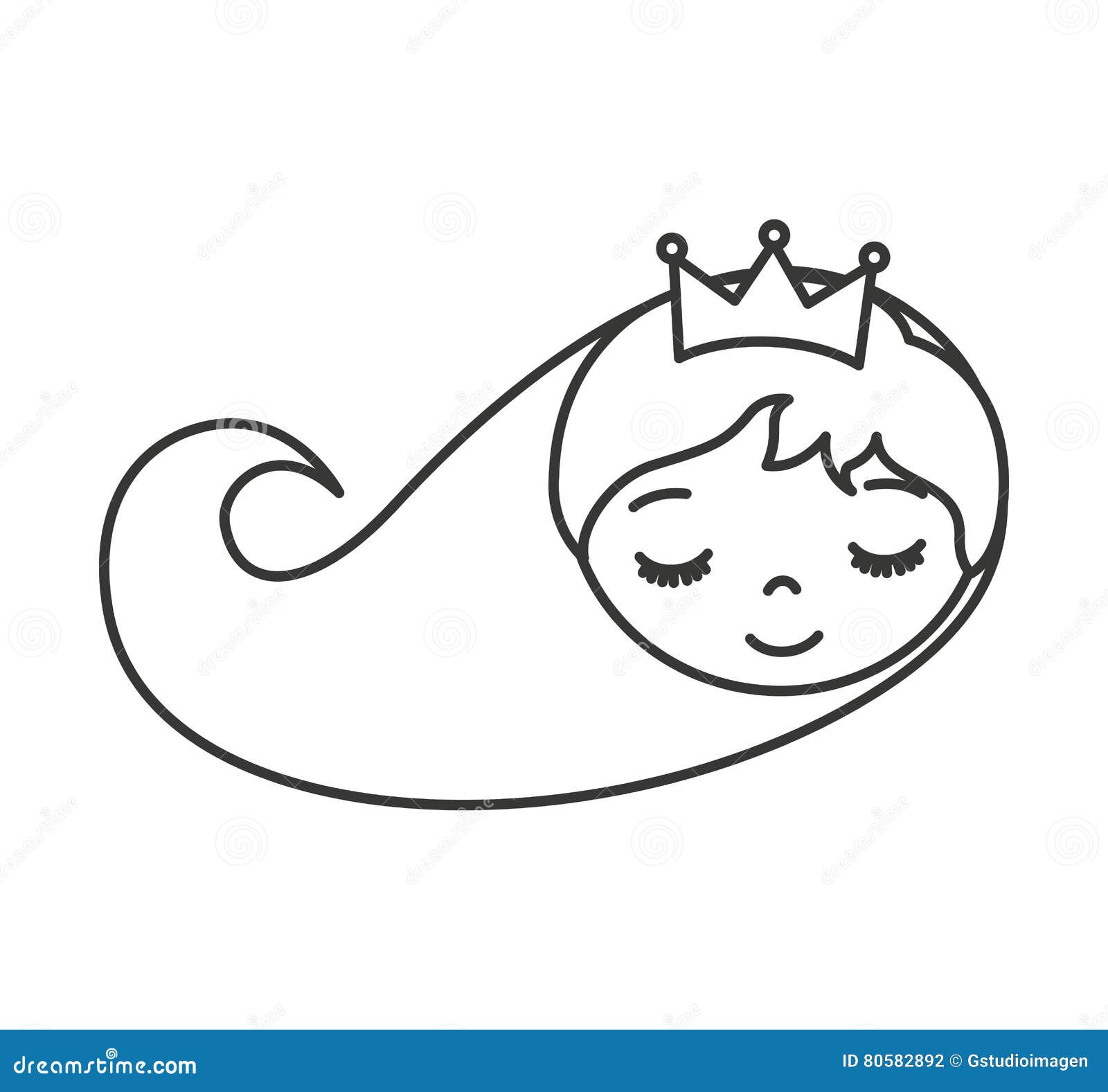 Cute Princess Character Icon Stock Vector - Illustration of costume ...