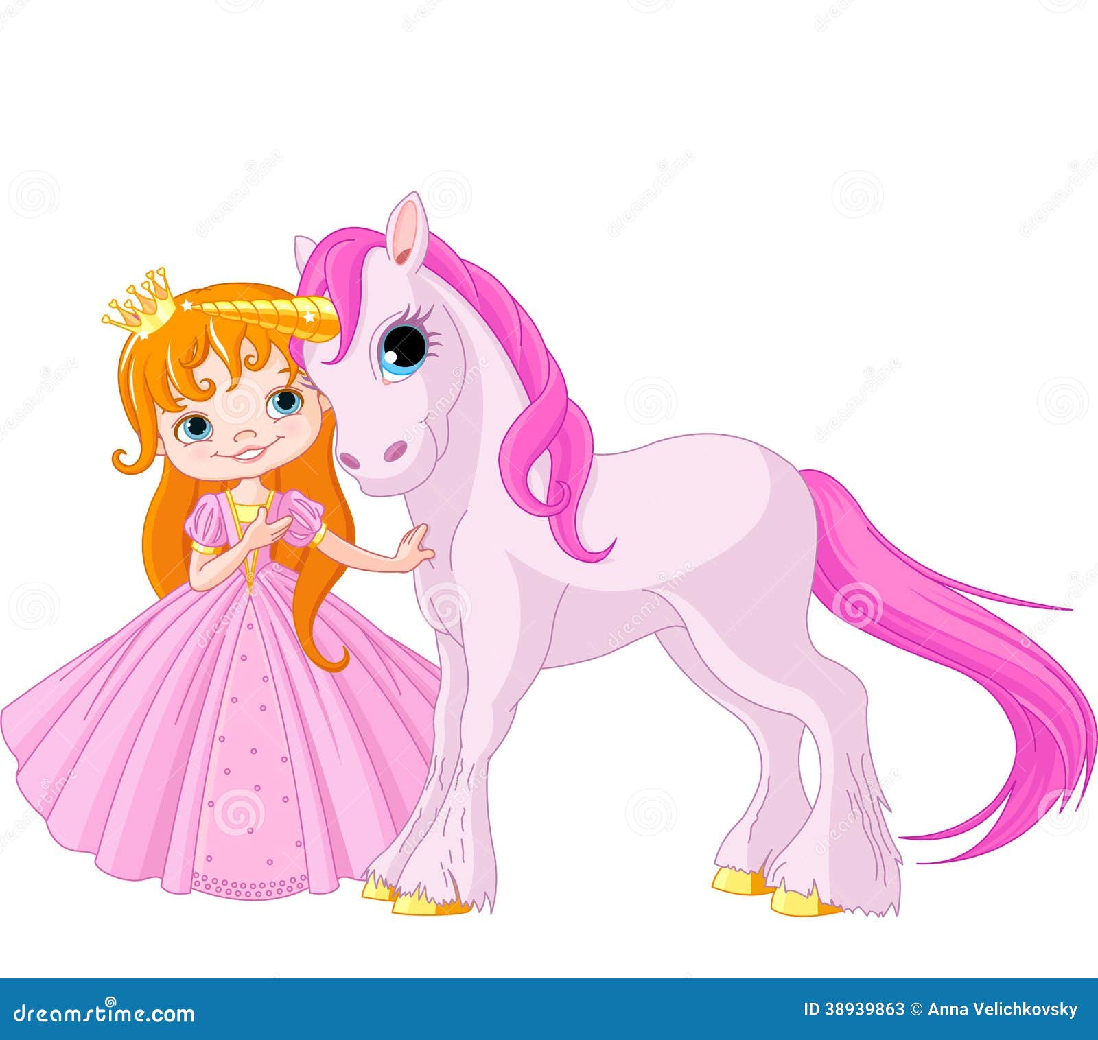 Unicorn Princess Hand Drawn Moderm Isolated Calligraphy Text With ...