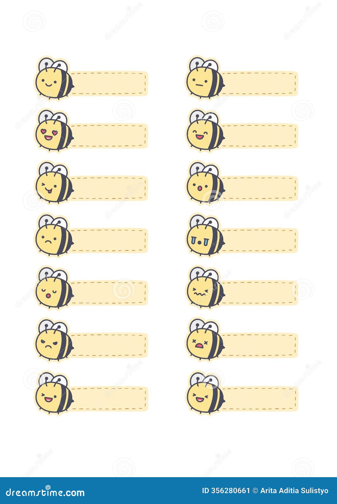 A Cute Printable Mouse Label Sticker Set Stock Image | CartoonDealer ...