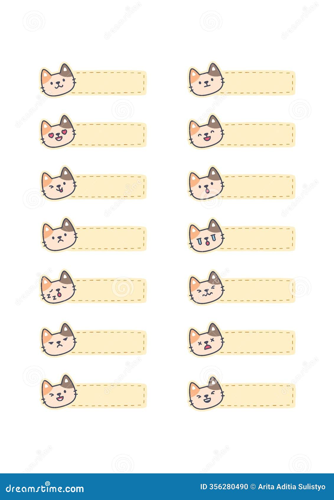 A Cute Printable Mouse Label Sticker Set Stock Image | CartoonDealer ...