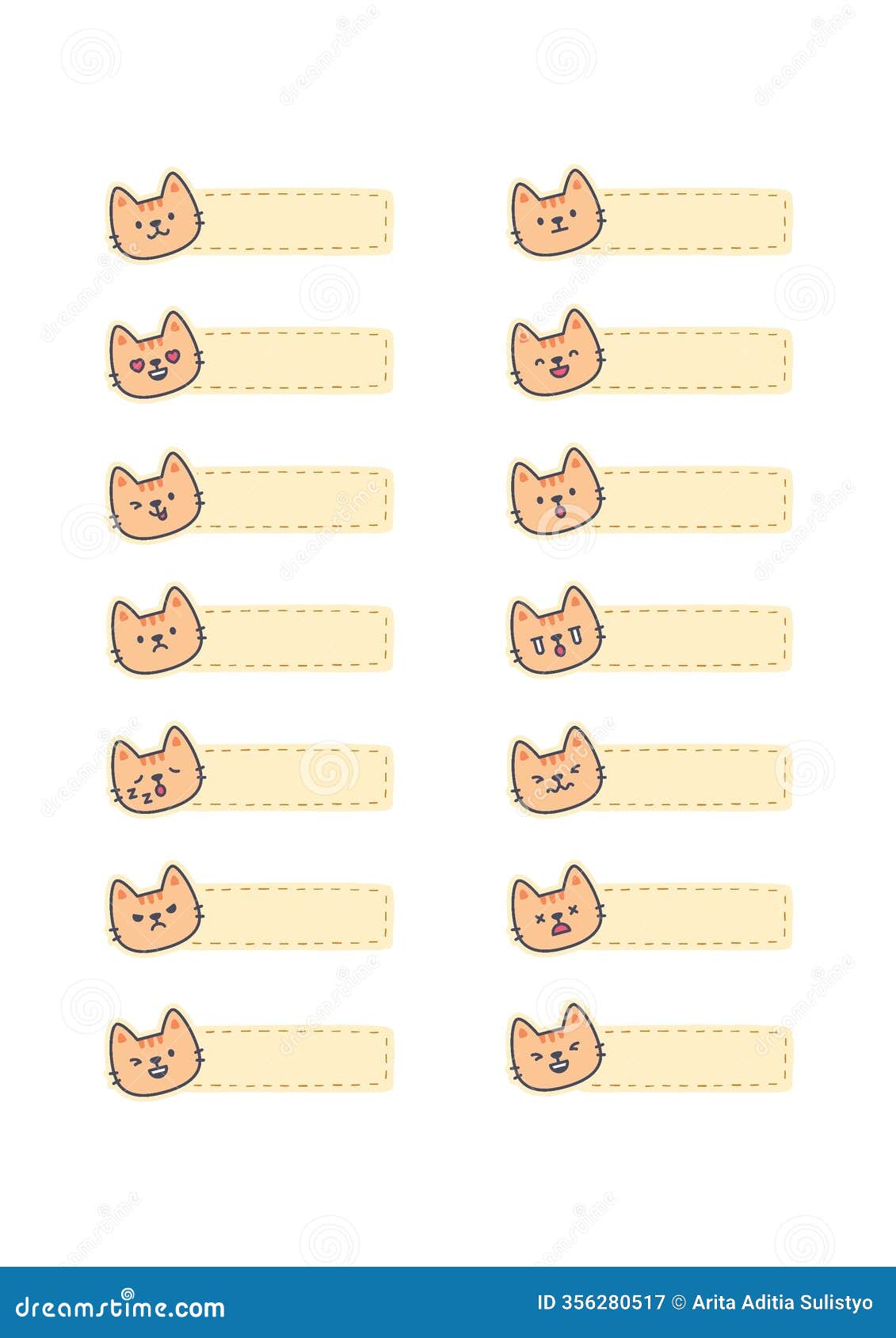 A Cute Printable Mouse Label Sticker Set Stock Image | CartoonDealer ...