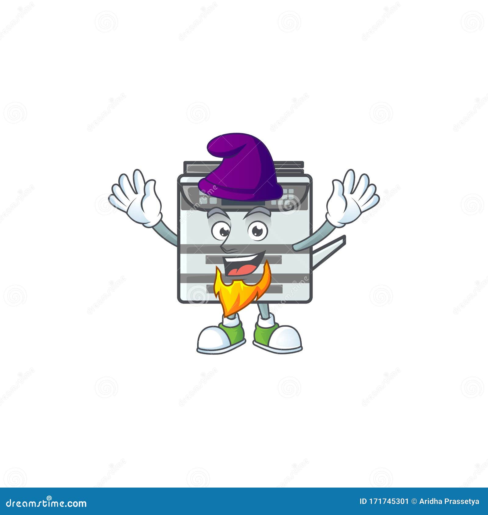 Cute Professional Office Copier Mascot Icon Performed As an Elf on the ...