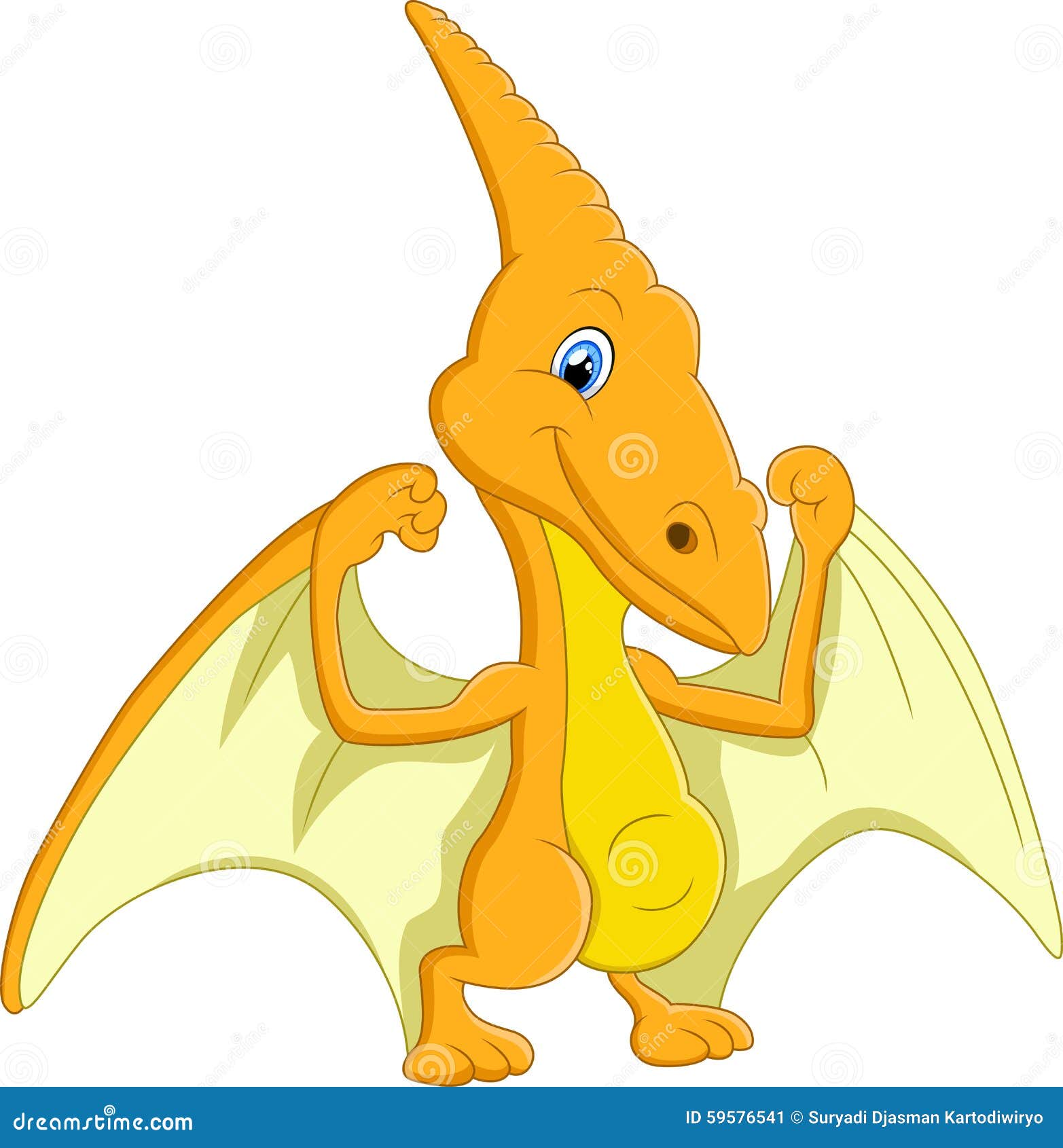 Cute pterodactyl cartoon stock vector. Illustration of isolated - 59576541