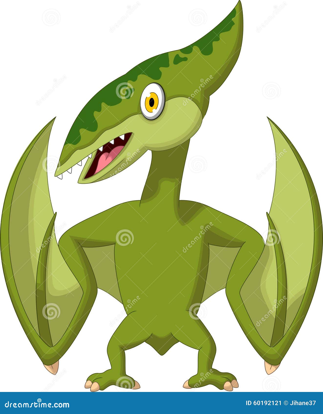 Microraptor. Cute Cartoon Hand Drawn Illustration With Dinosaur And M ...