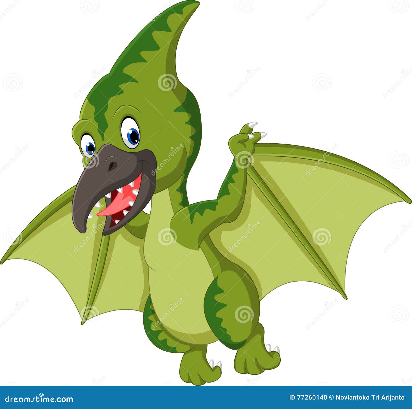 Cute pterodactyl cartoon stock vector. Illustration of monster - 77260140
