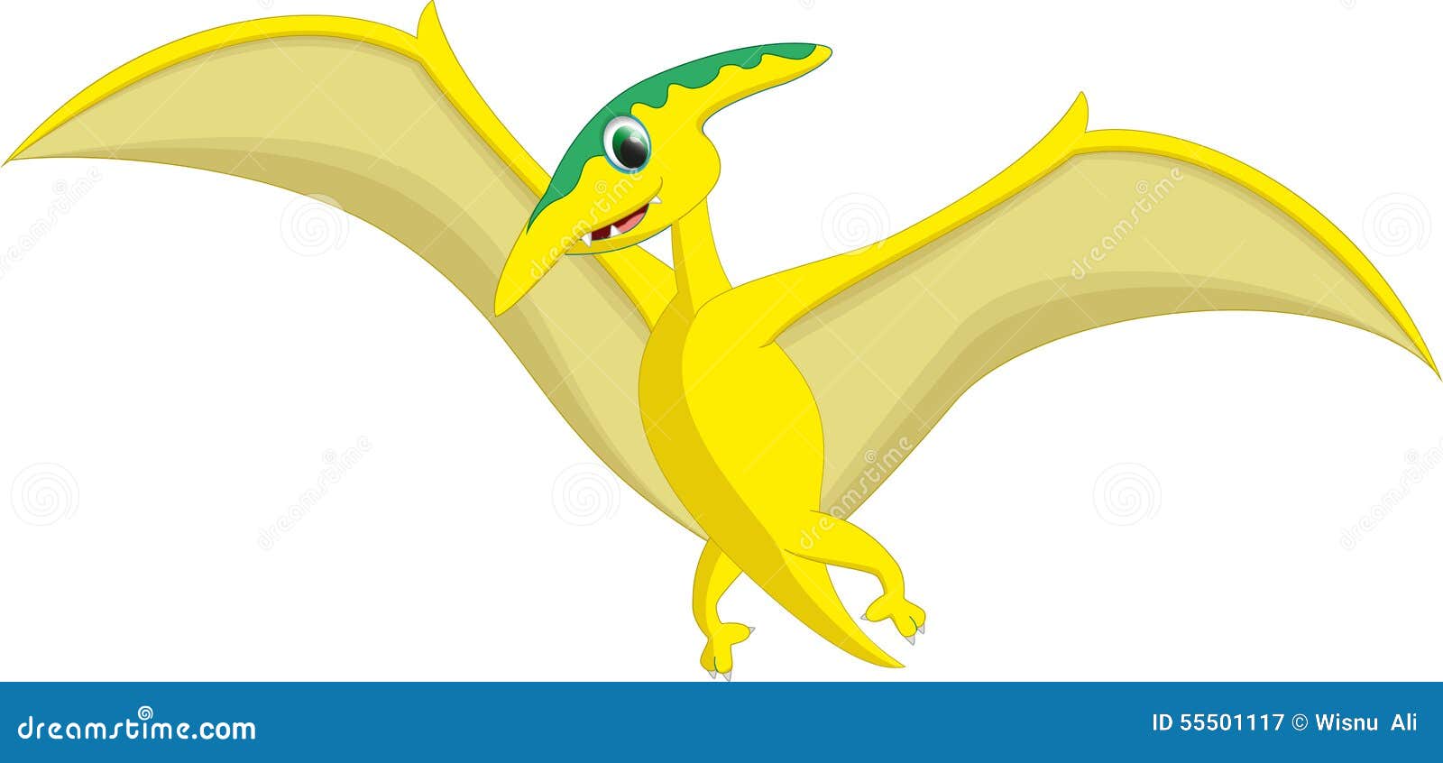 Cute Pterodactyl Dinosaur. Cartoon Dino Character. Vector Illustration ...