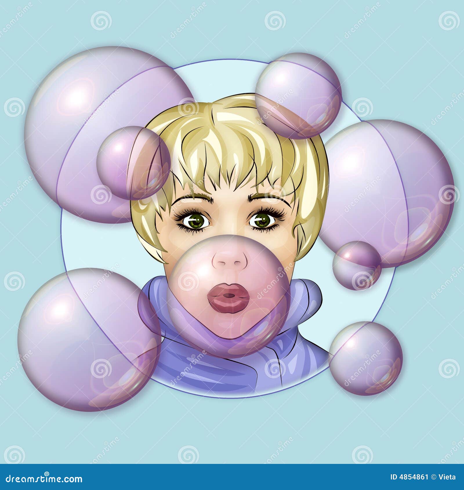Cute Pucker Face stock illustration. Illustration of game - 4854861