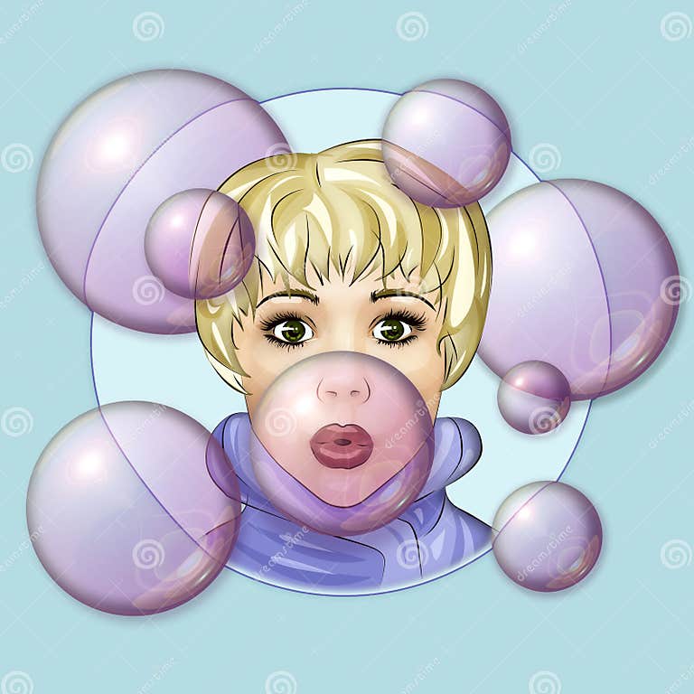Cute Pucker Face stock illustration. Illustration of game - 4854861