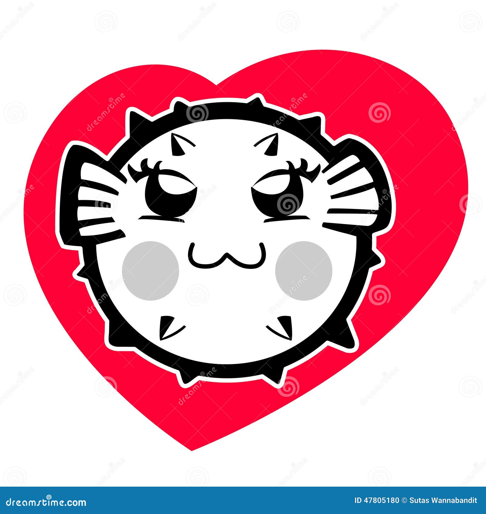 Cute Puffer Fish Cartoon Stock Illustration | CartoonDealer.com #44111371