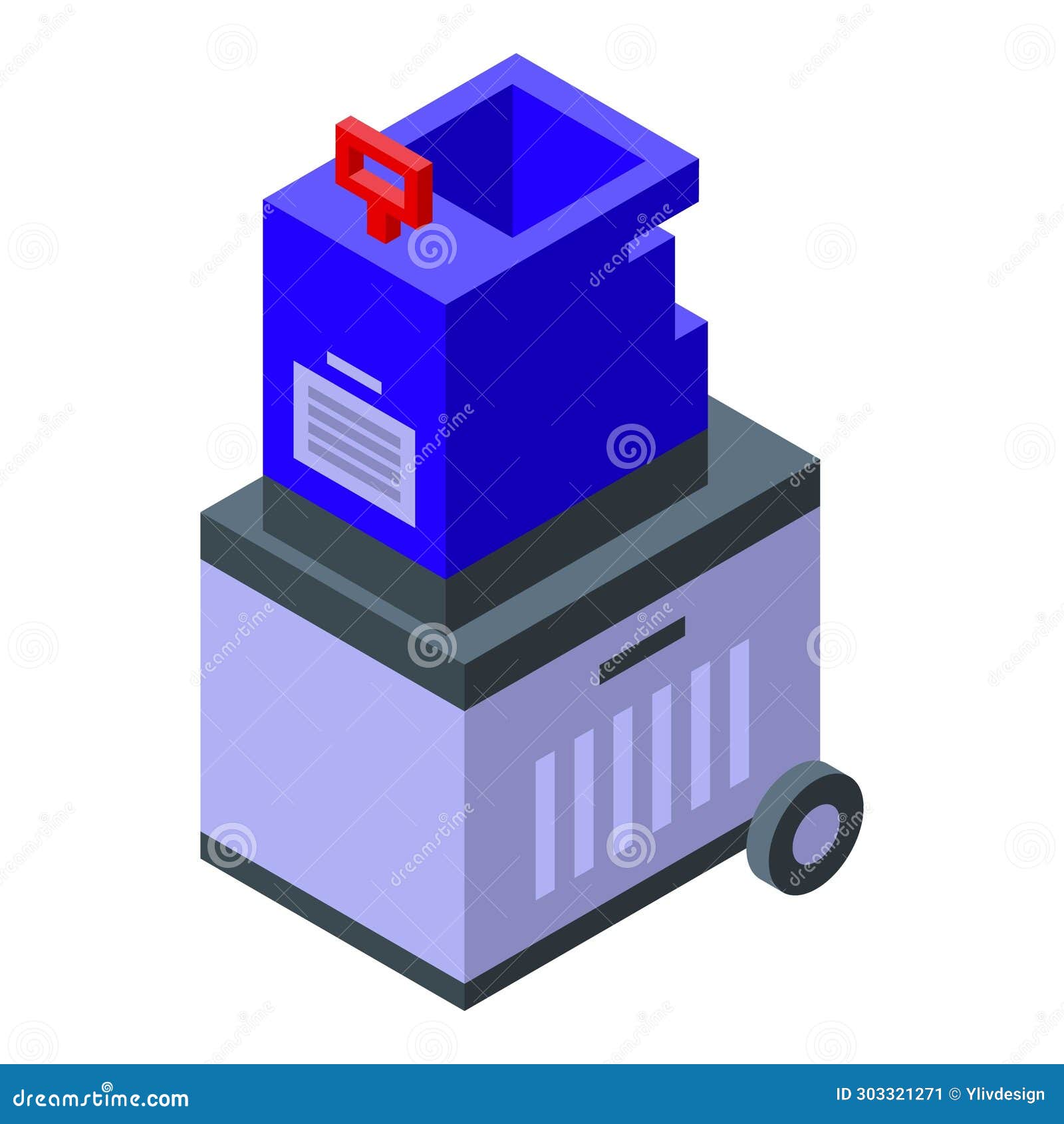 Cute Pump Tech Icon Isometric Vector. Garden Shredder Stock Vector ...