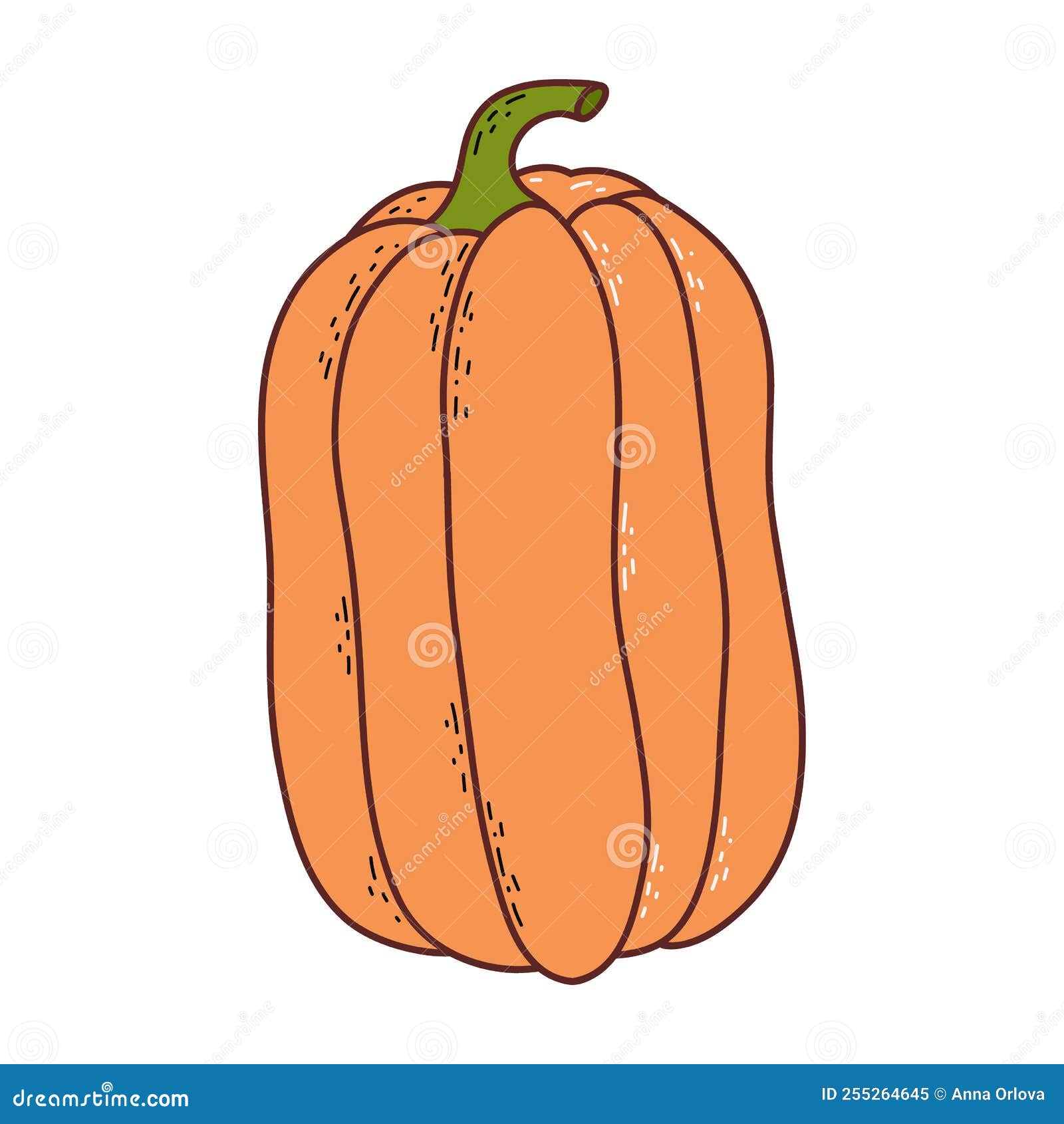 Cute Pumpkin. Thanksgiving and Halloween Element Stock Illustration ...