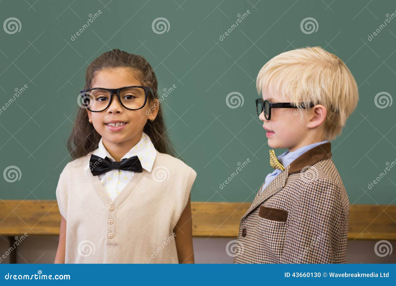 Cute Pupils Dressed Up As Teachers in Classroom Stock Photo - Image of ...