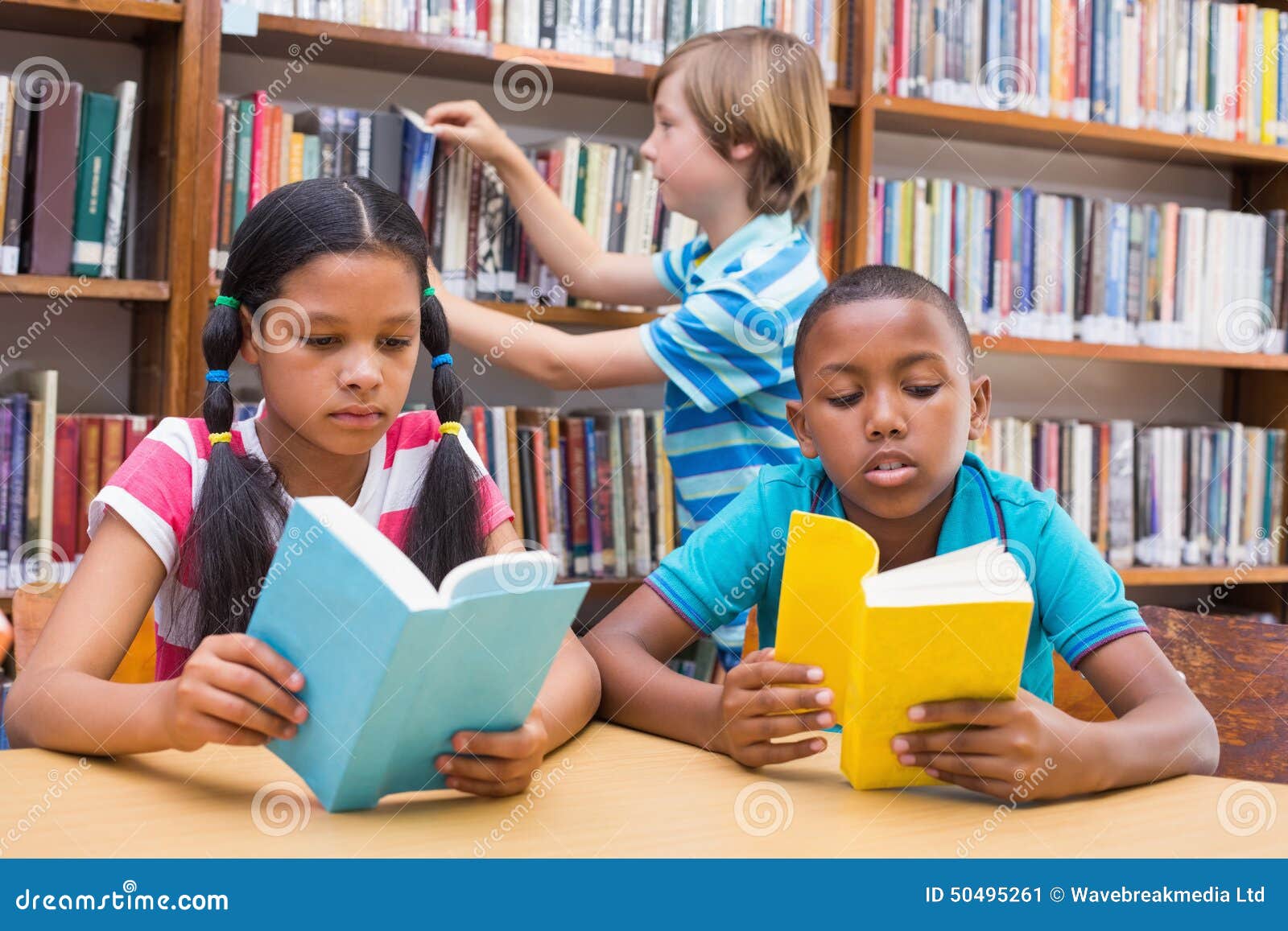 Elementary Students Reading