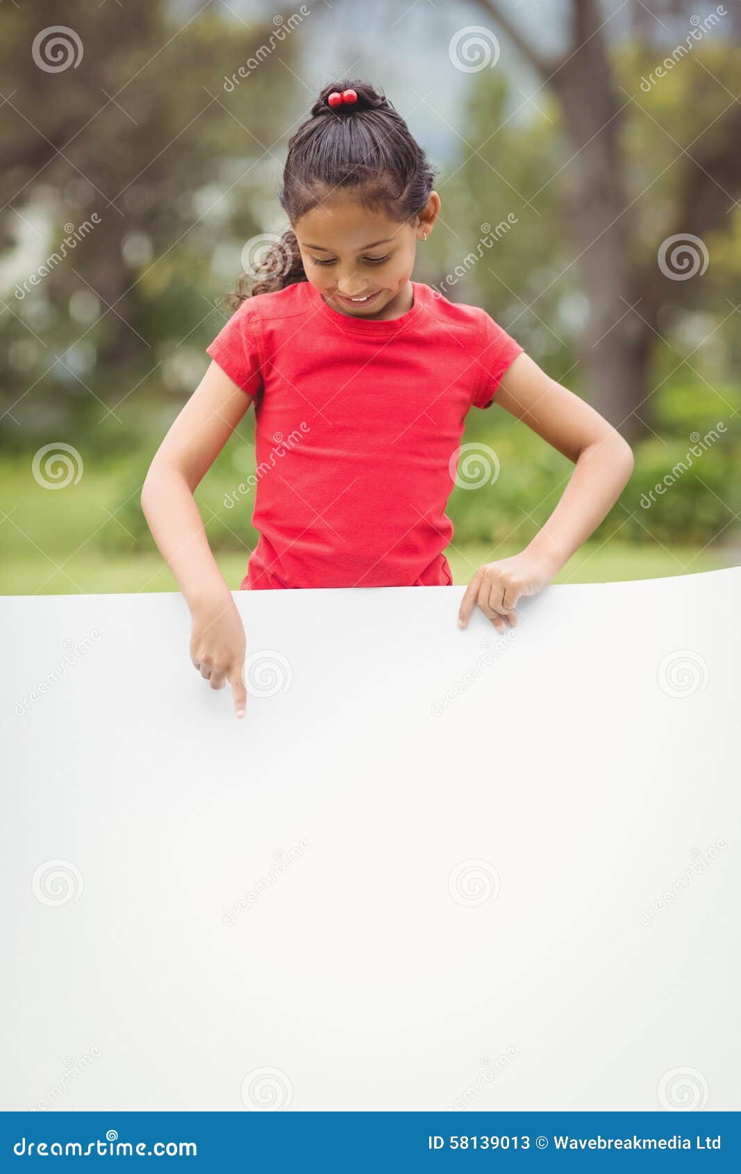 Cute Pupils Showing Large Poster Stock Image - Image of school ...