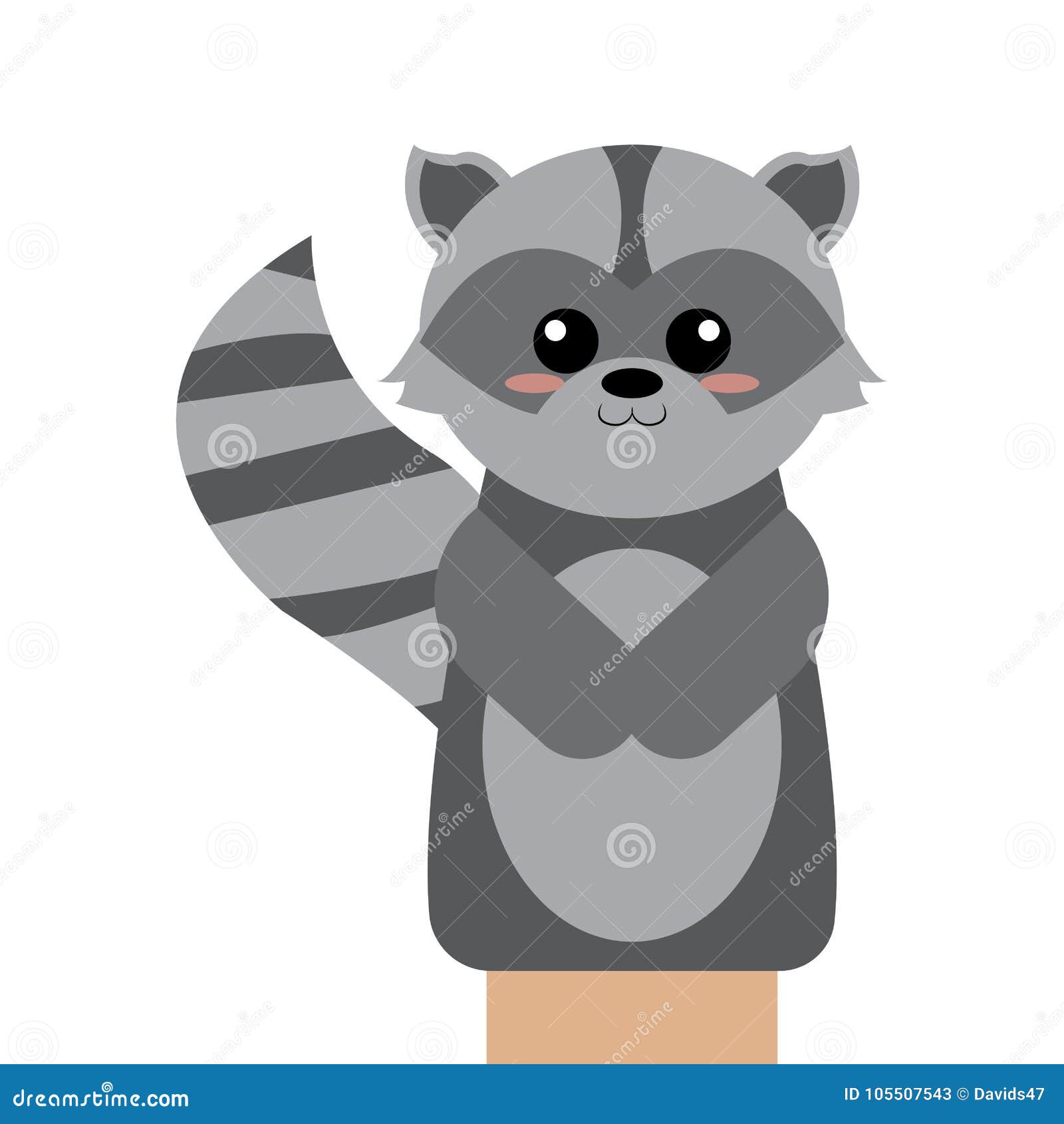 Cute puppet animal stock vector. Illustration of isolated - 105507543