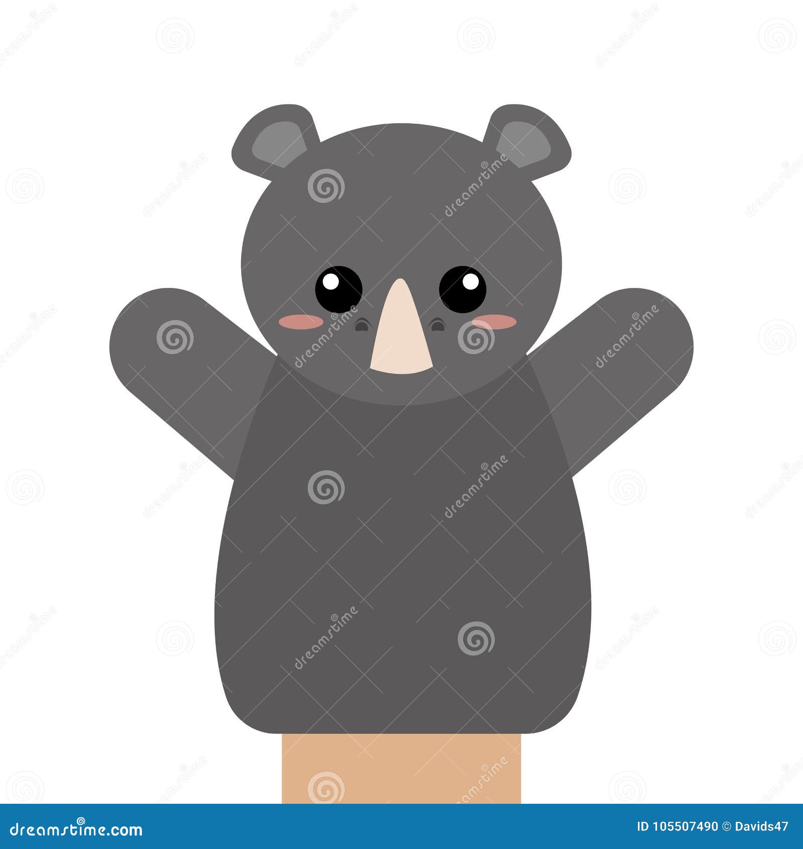 Cute puppet animal stock vector. Illustration of animal - 105507490