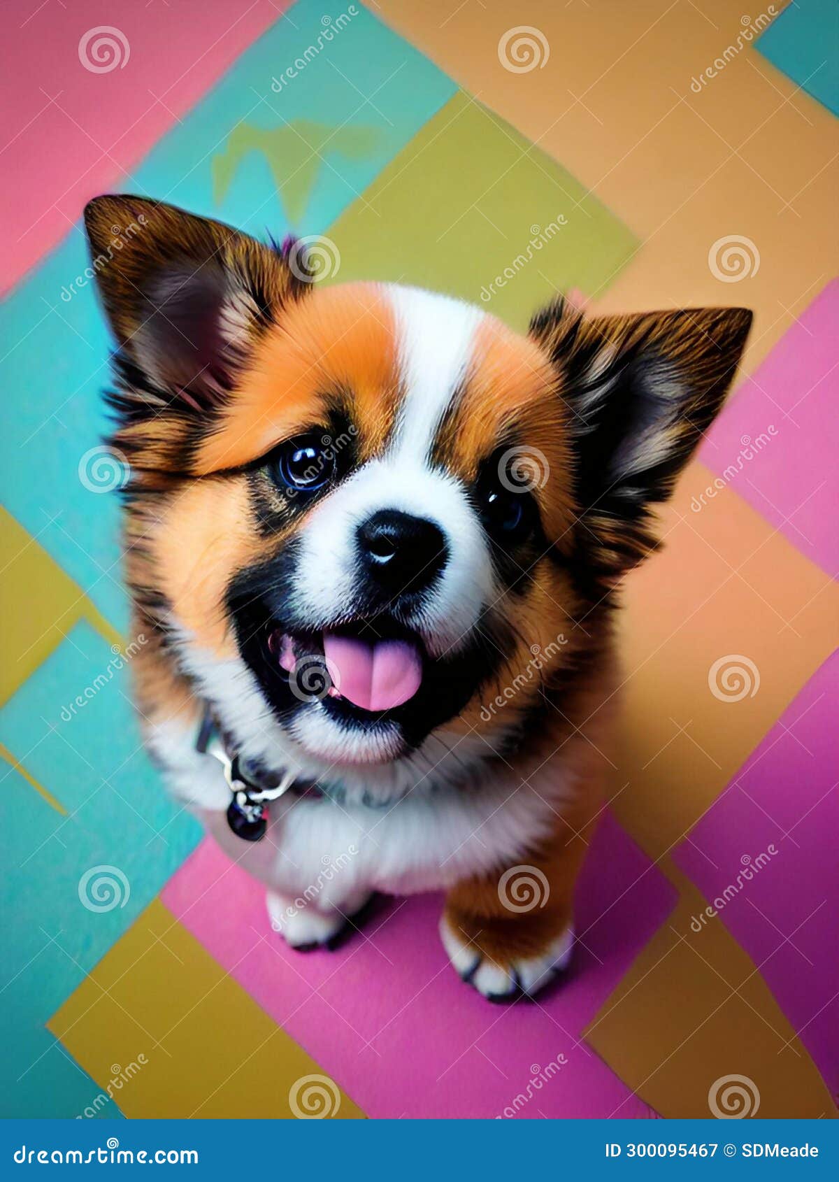 Cute Blocky Lion Toy In Colorful Pixelated Landscape Stock Photography ...