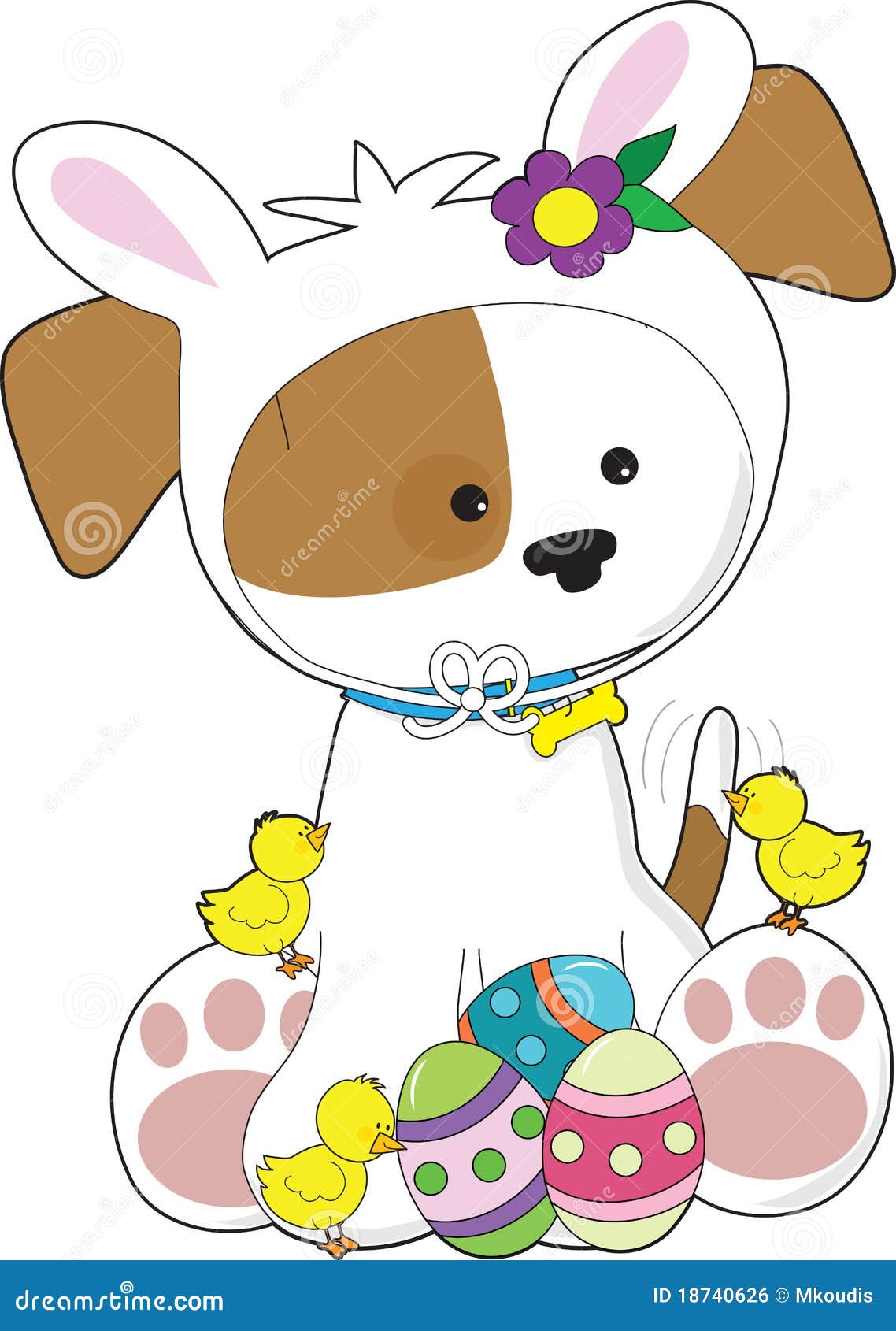Cute Puppy Easter stock vector. Illustration of baby - 18740626