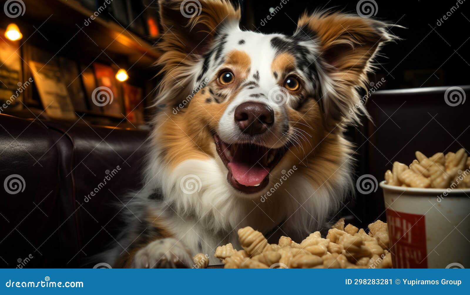 Cute Puppy Sitting, Looking at Camera, Hungry for Snack Generated by AI ...