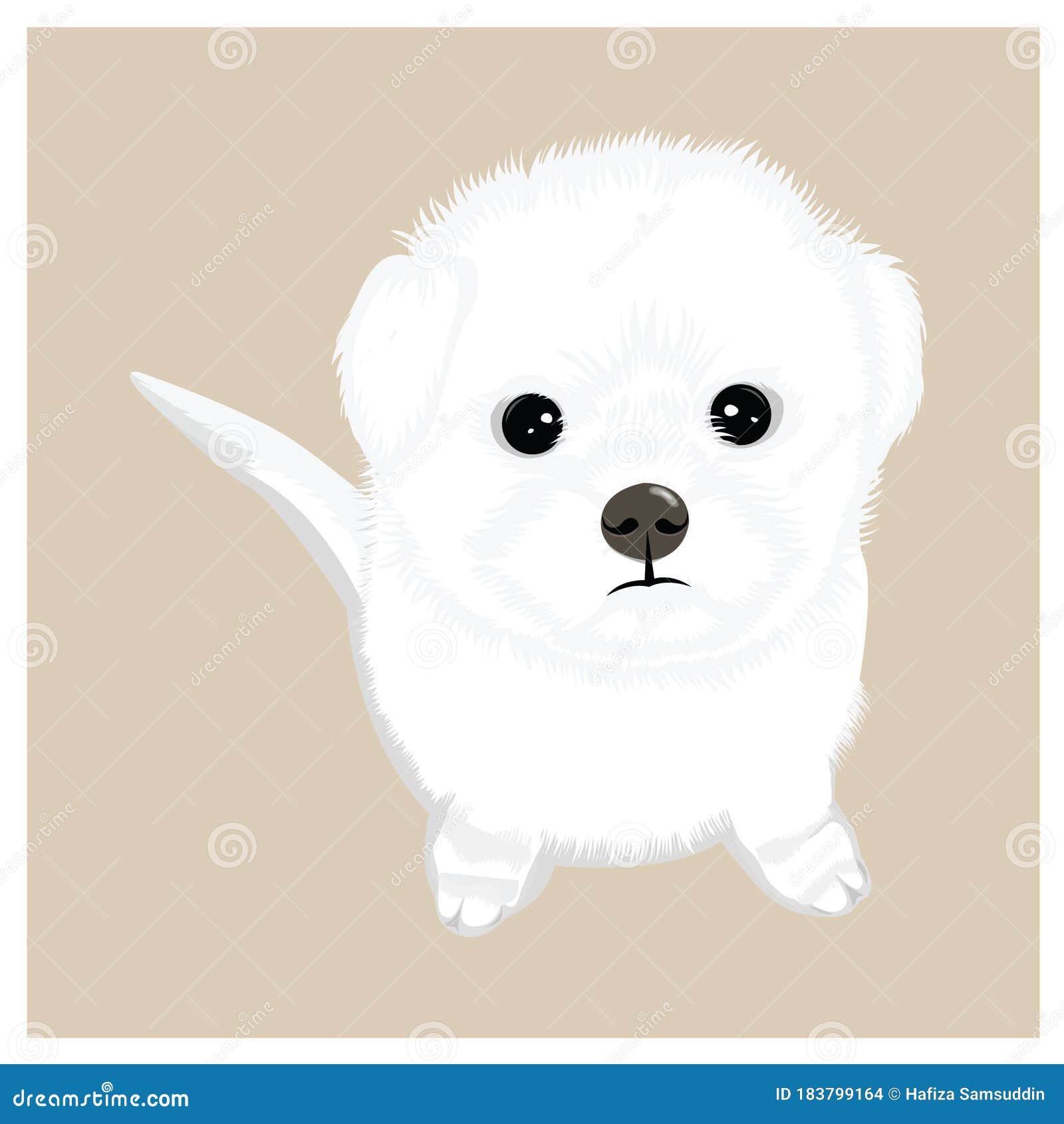 Cute Puppy. Vector Illustration Decorative Background Design Stock ...