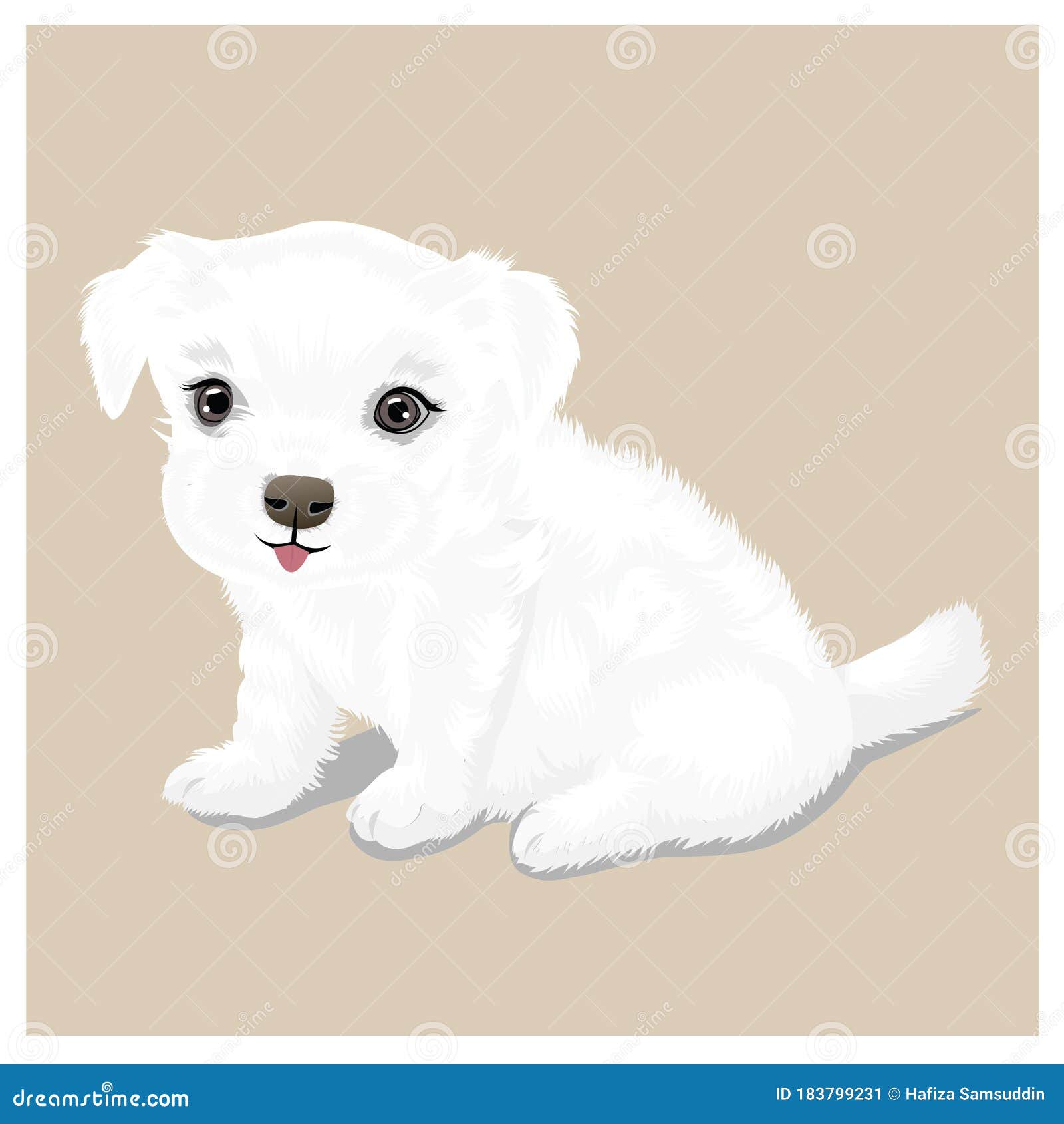 Cute Puppy. Vector Illustration Decorative Background Design Stock ...
