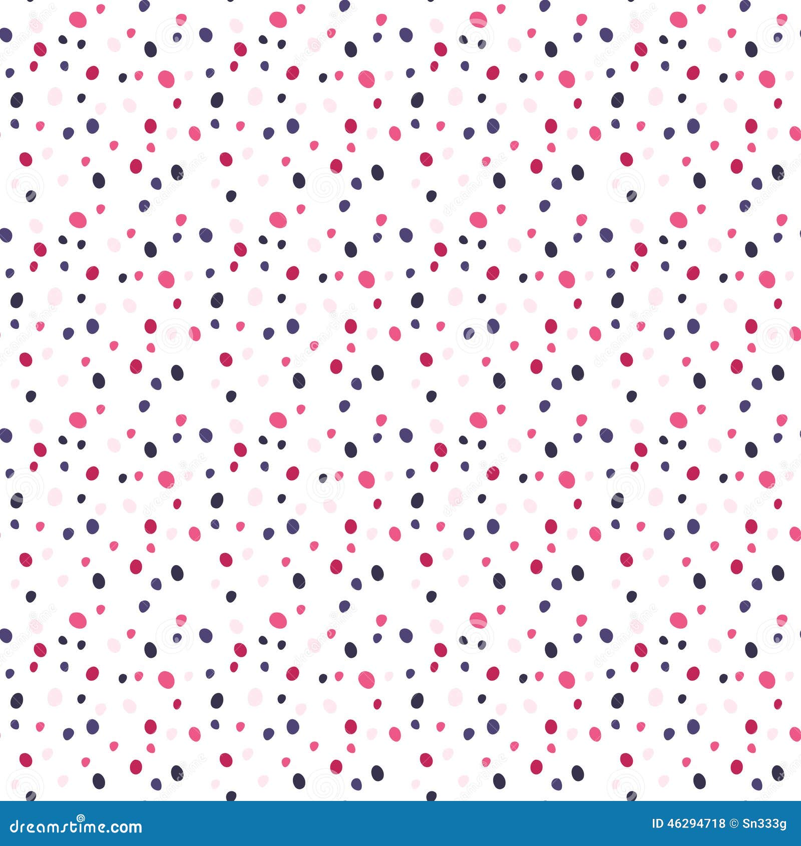 Cute Purple Dots Seamless Pattern Stock Vector - Illustration of shape ...