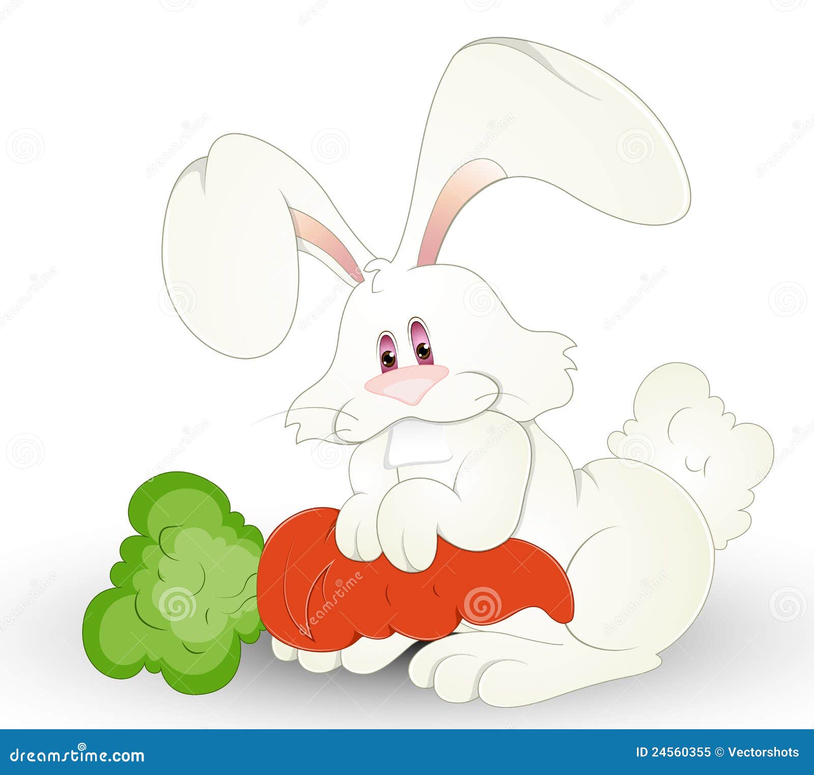 Cute Rabbit stock vector. Illustration of holiday, hunger - 24560355