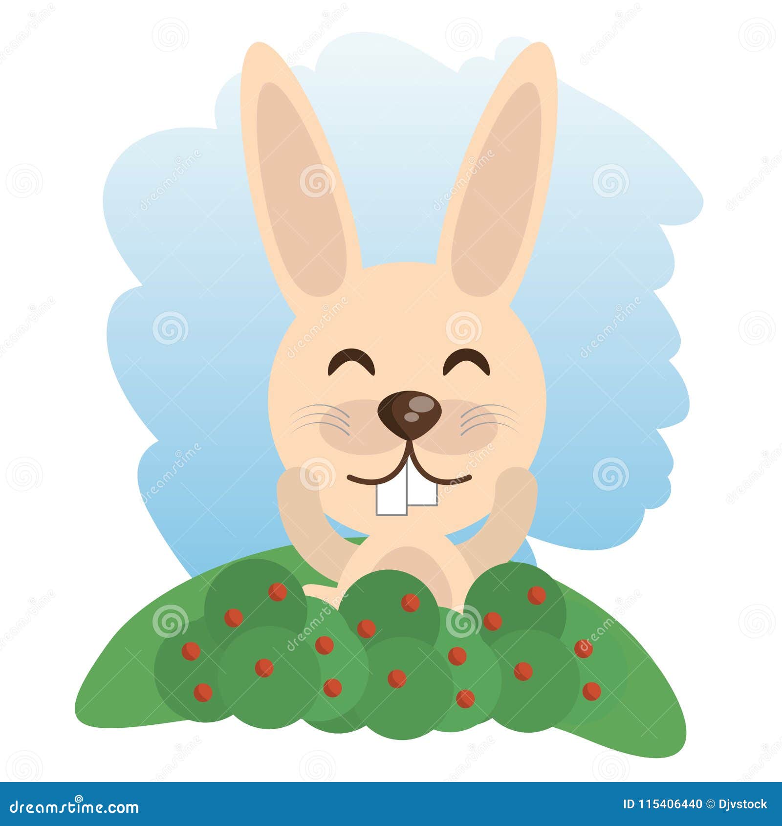Rabbit Winking Face Emoticon Filled Outline Icon Royalty-Free Cartoon ...