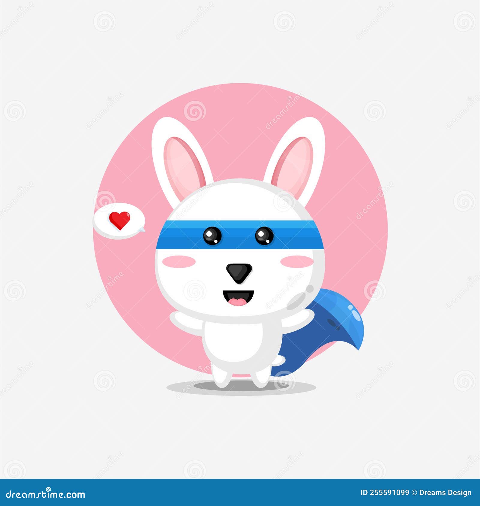 Cute Rabbit Becomes a Super Hero Stock Vector - Illustration of strong ...