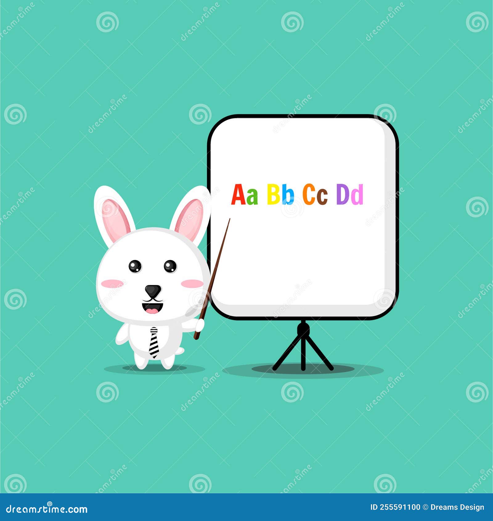 Cute Rabbit Becomes Teacher Stock Vector - Illustration of clipart ...