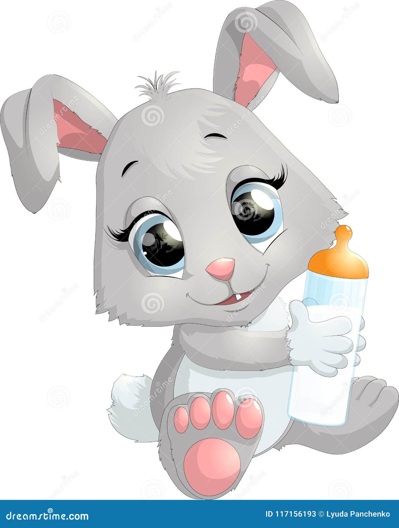 Cute rabbit cartoon stock vector. Illustration of funny - 117156193